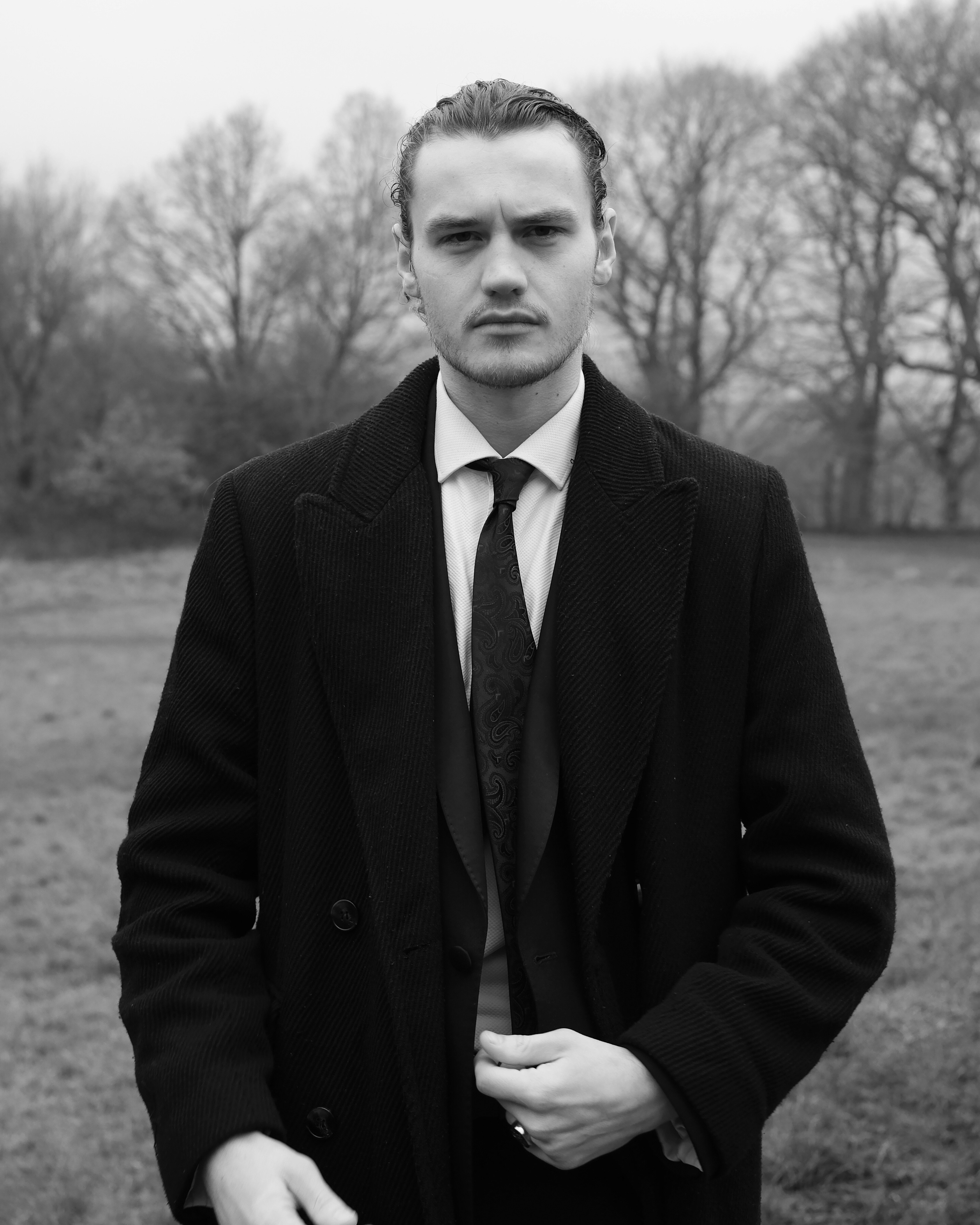 Noir Resolve: A Portrait in Quiet Winter Light