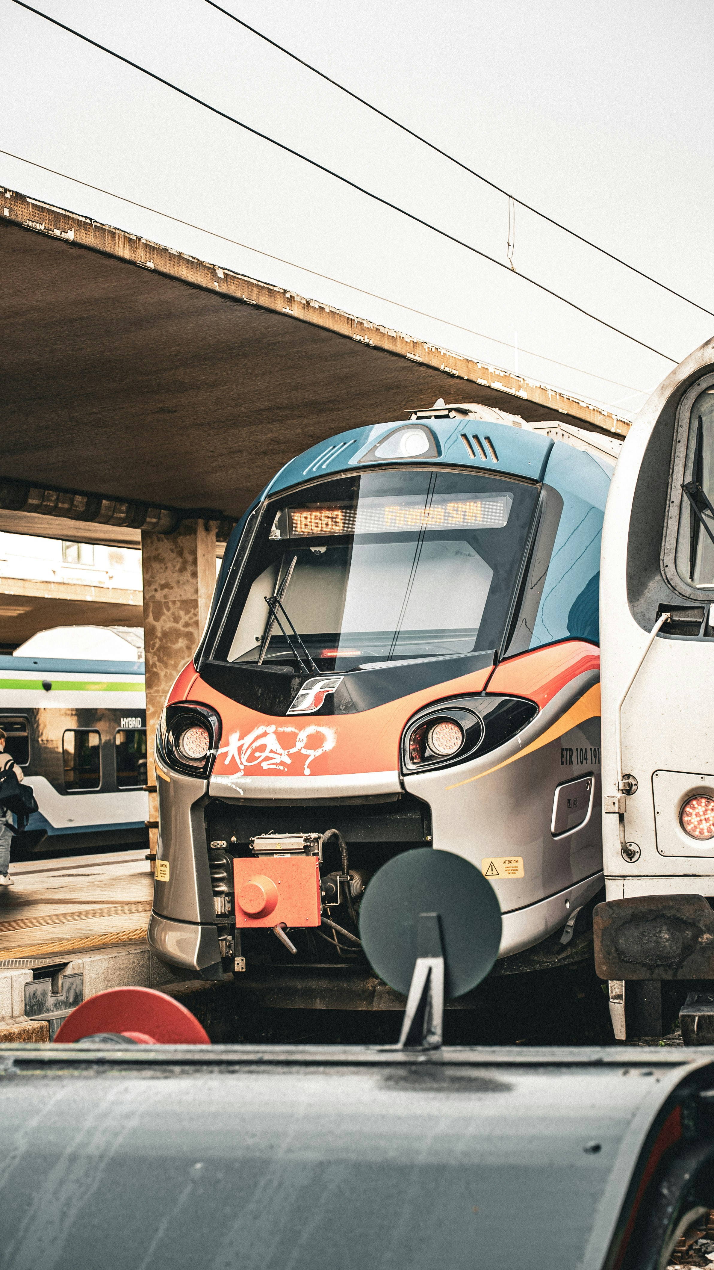 Front Nose Light: A Citybound Train at the Edge of the Platform