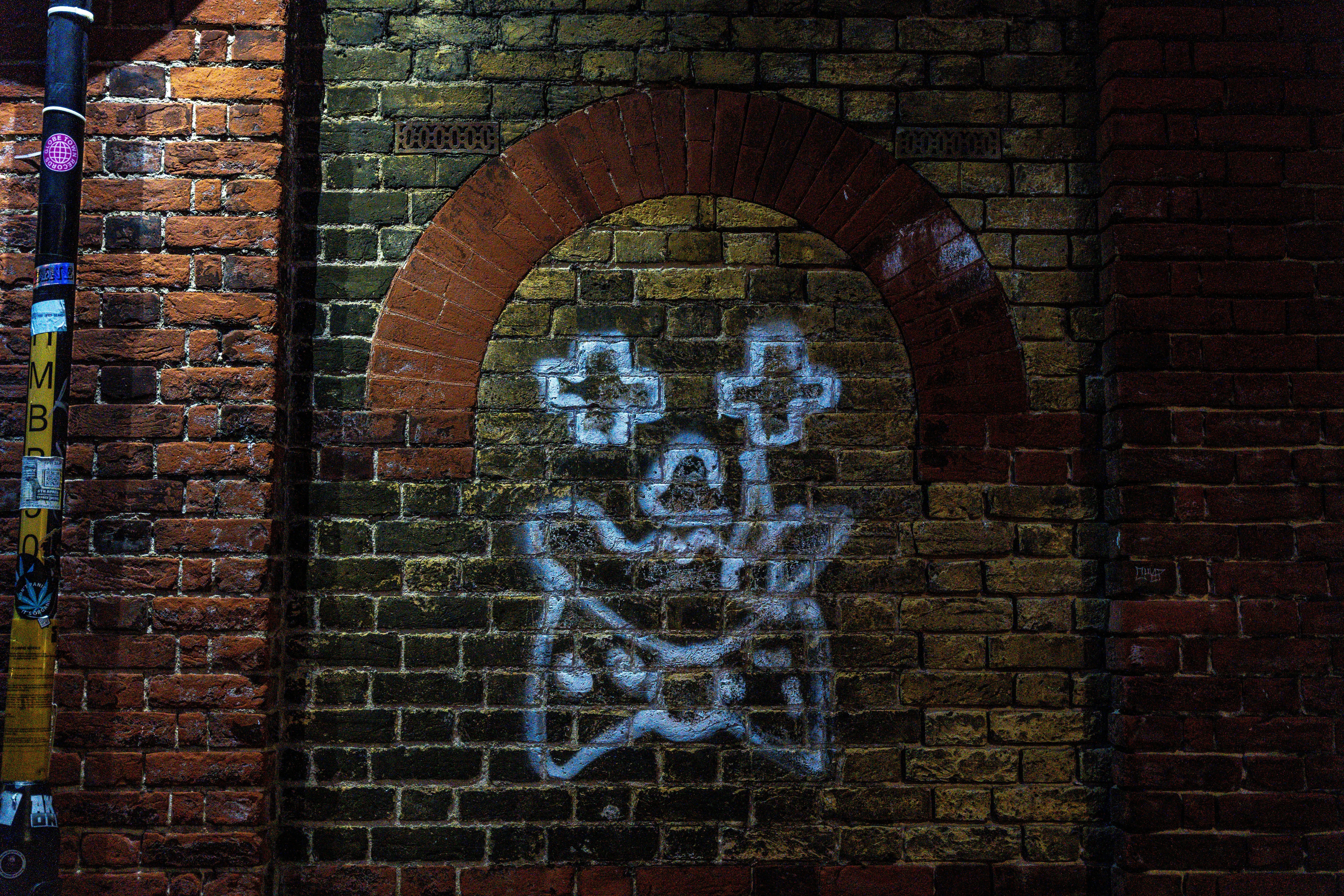Urban Whimsy: Graffiti on Brick