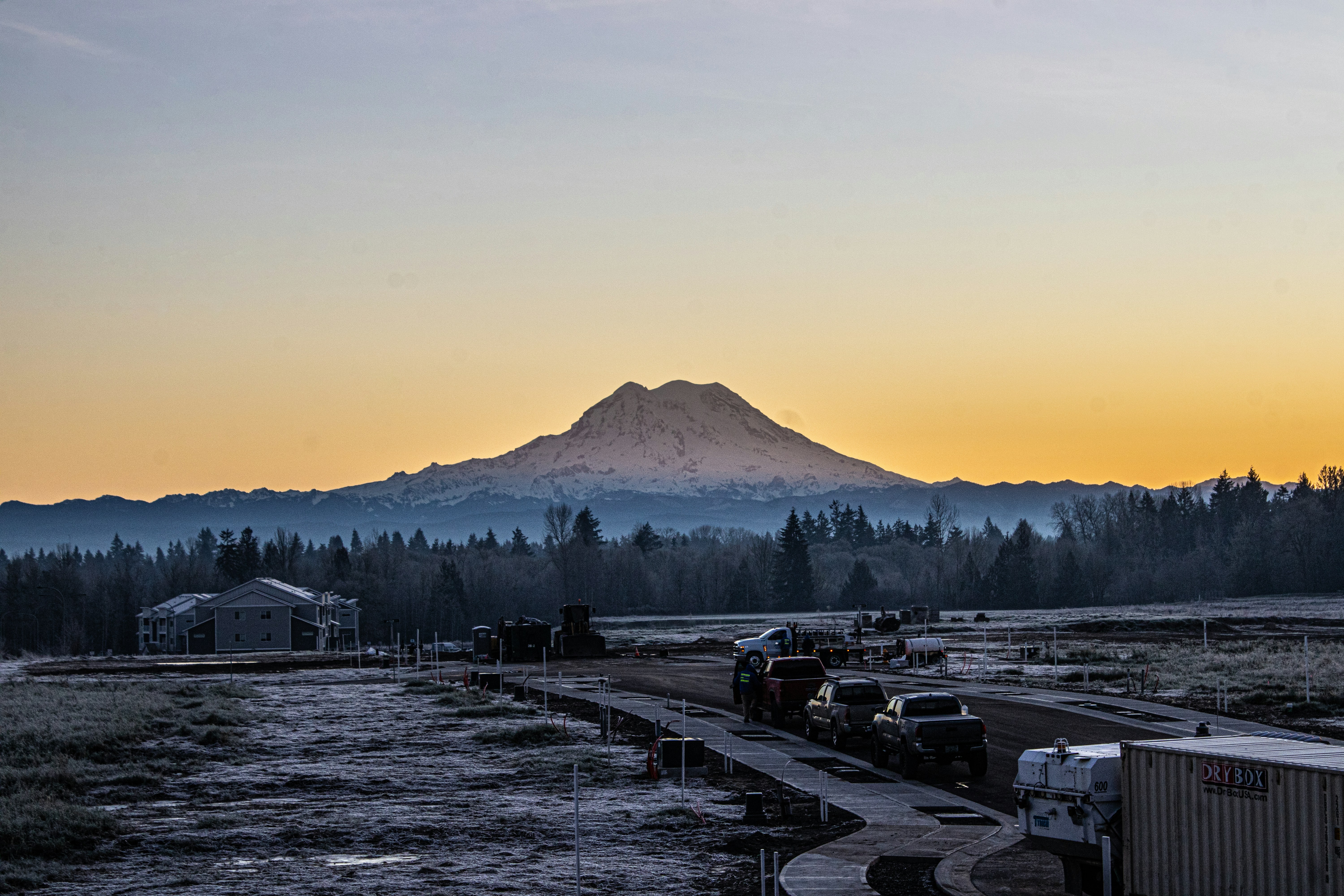 Morning Tranquility at the Mountain's Base
