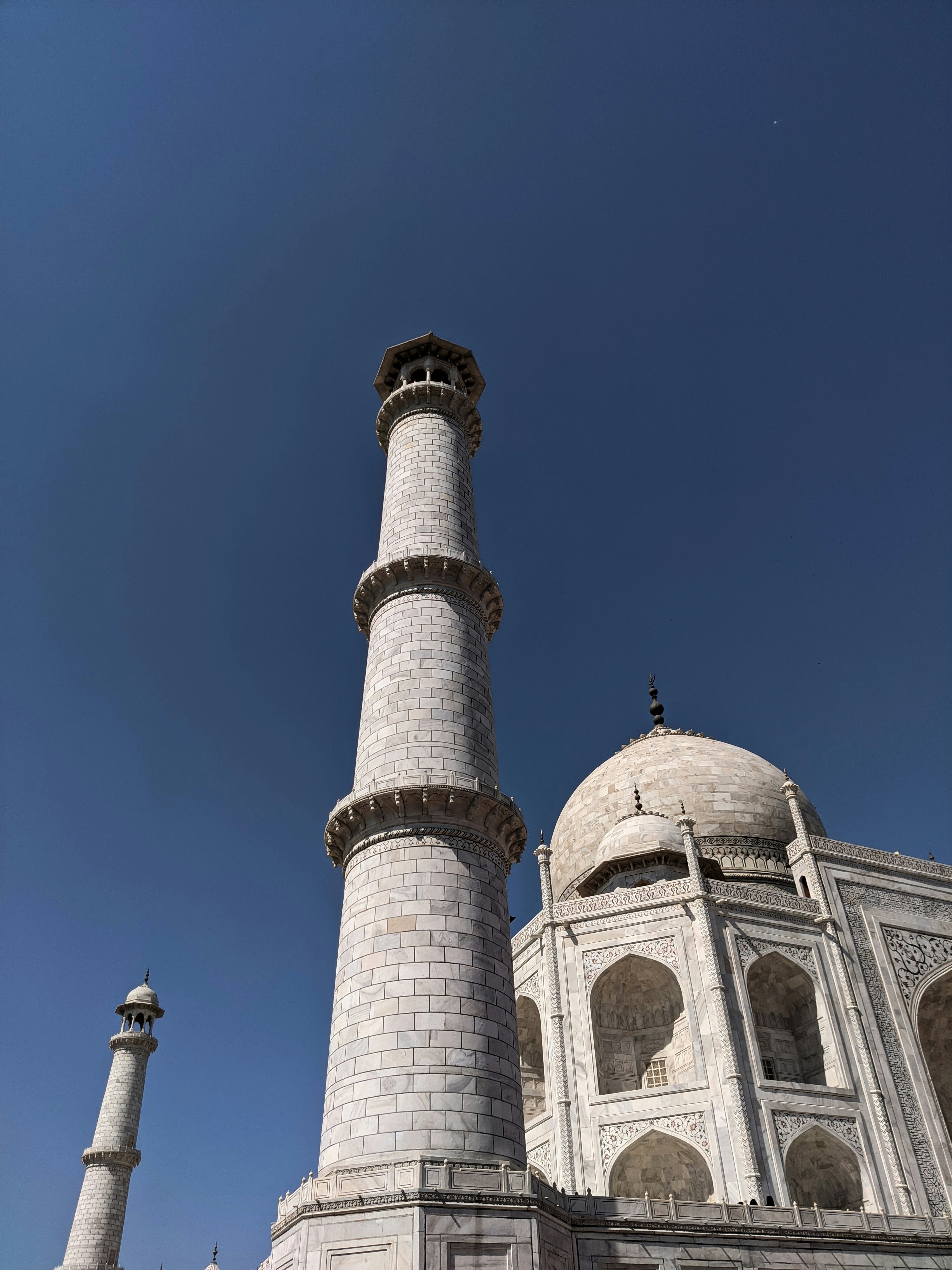 Majestic Marble Against Azure Skies