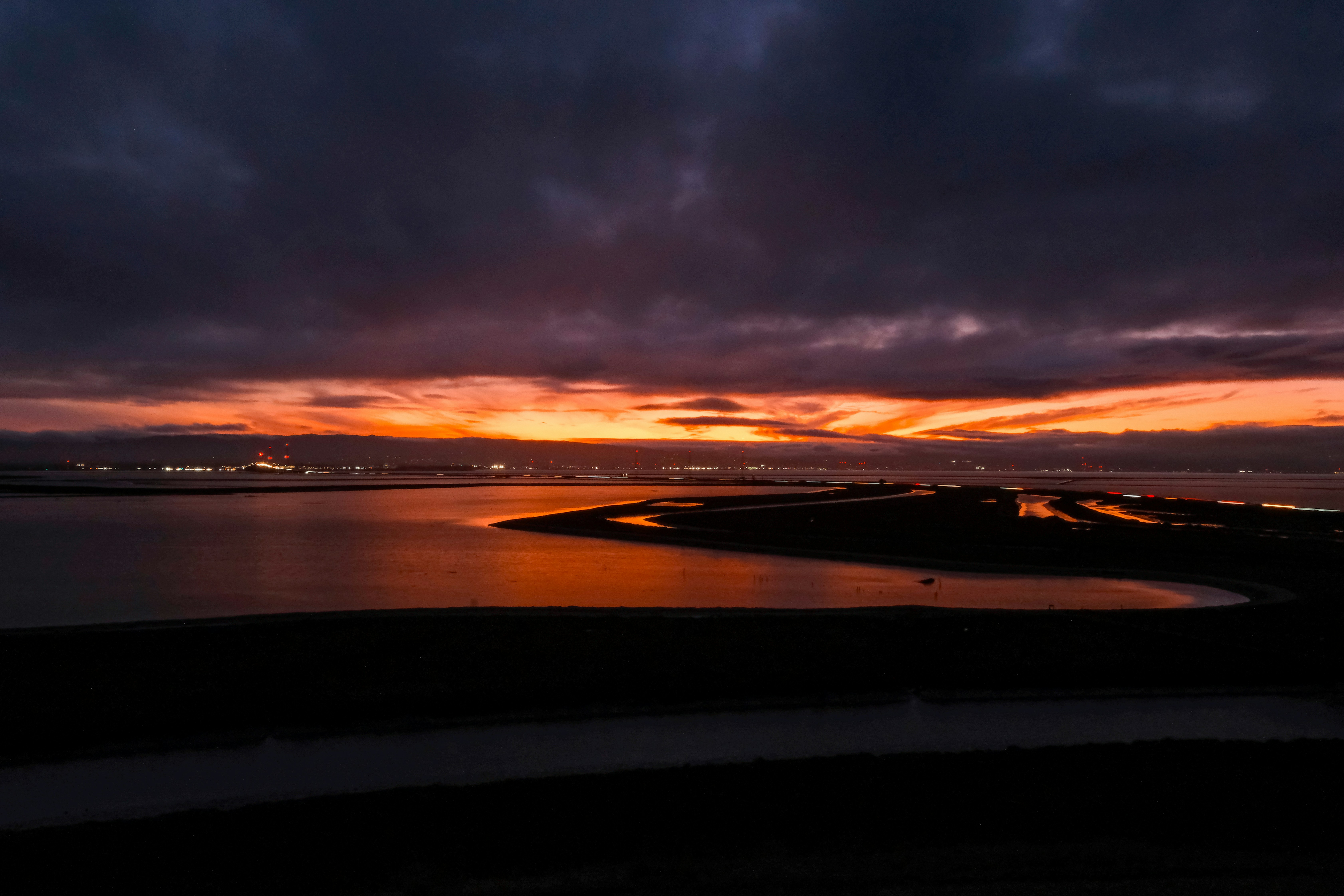 Twilight's Embrace Over the Estuary