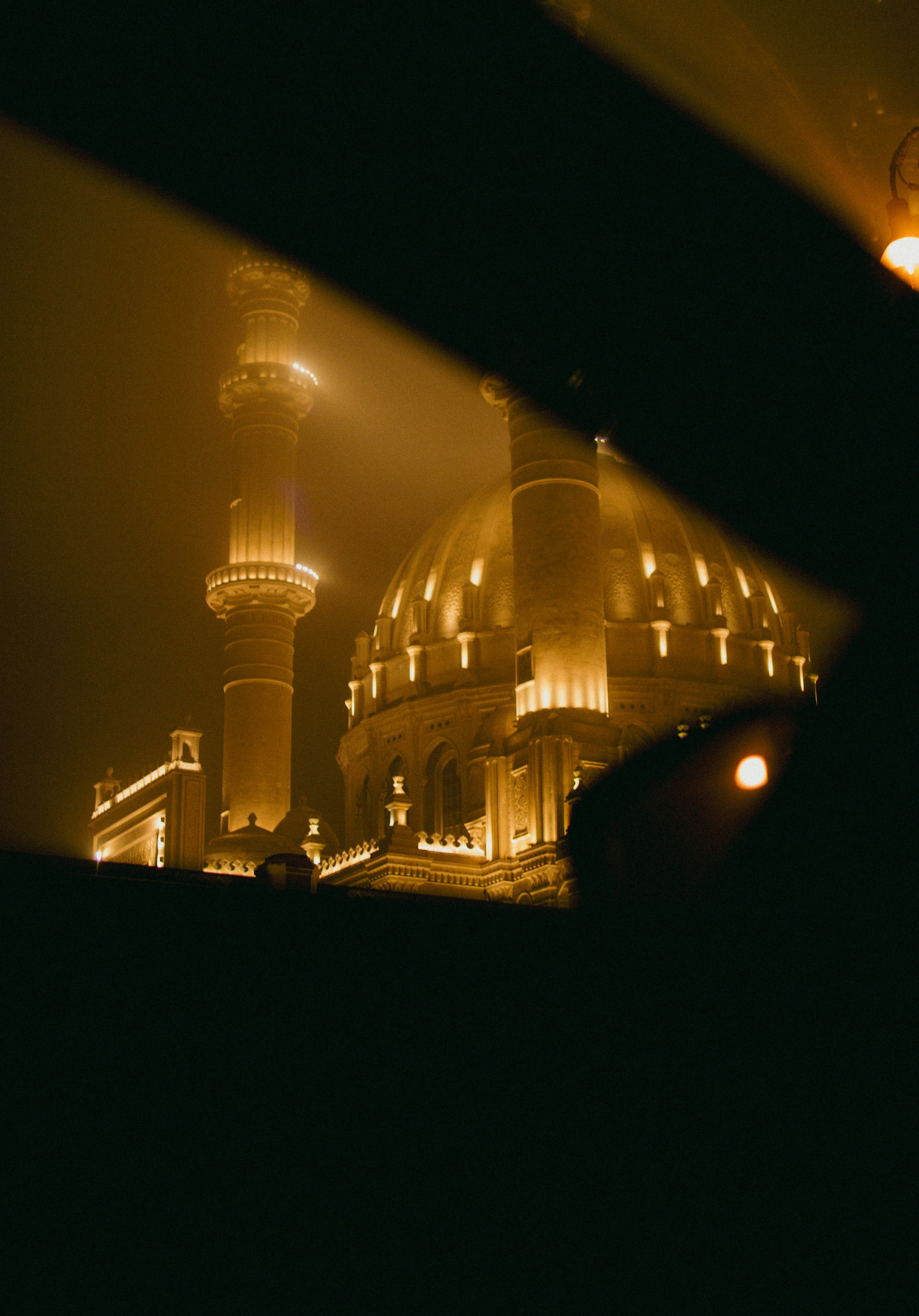 Golden Glow Amidst the Night