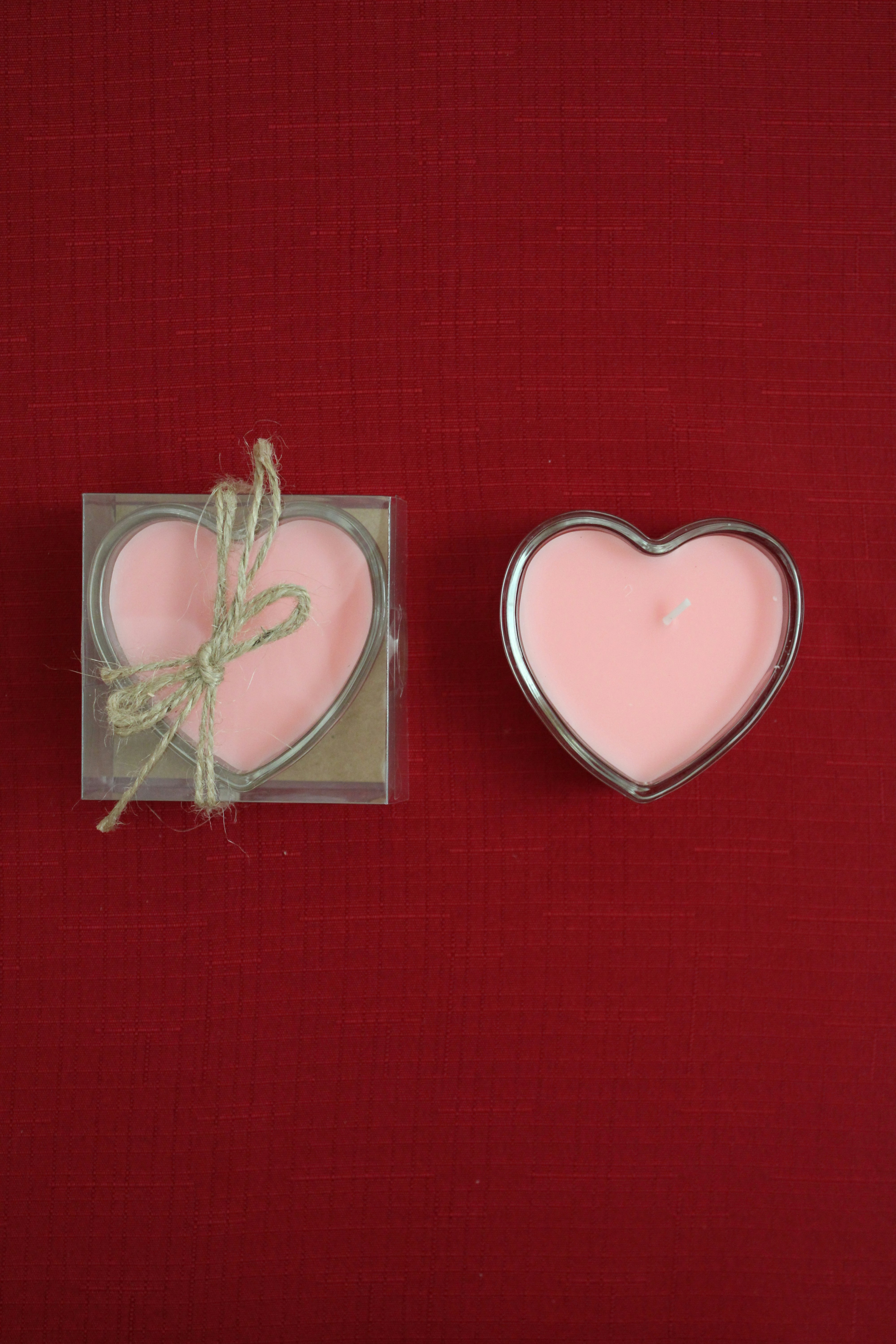 Heartfelt Glow: A Duo of Delicate Candles