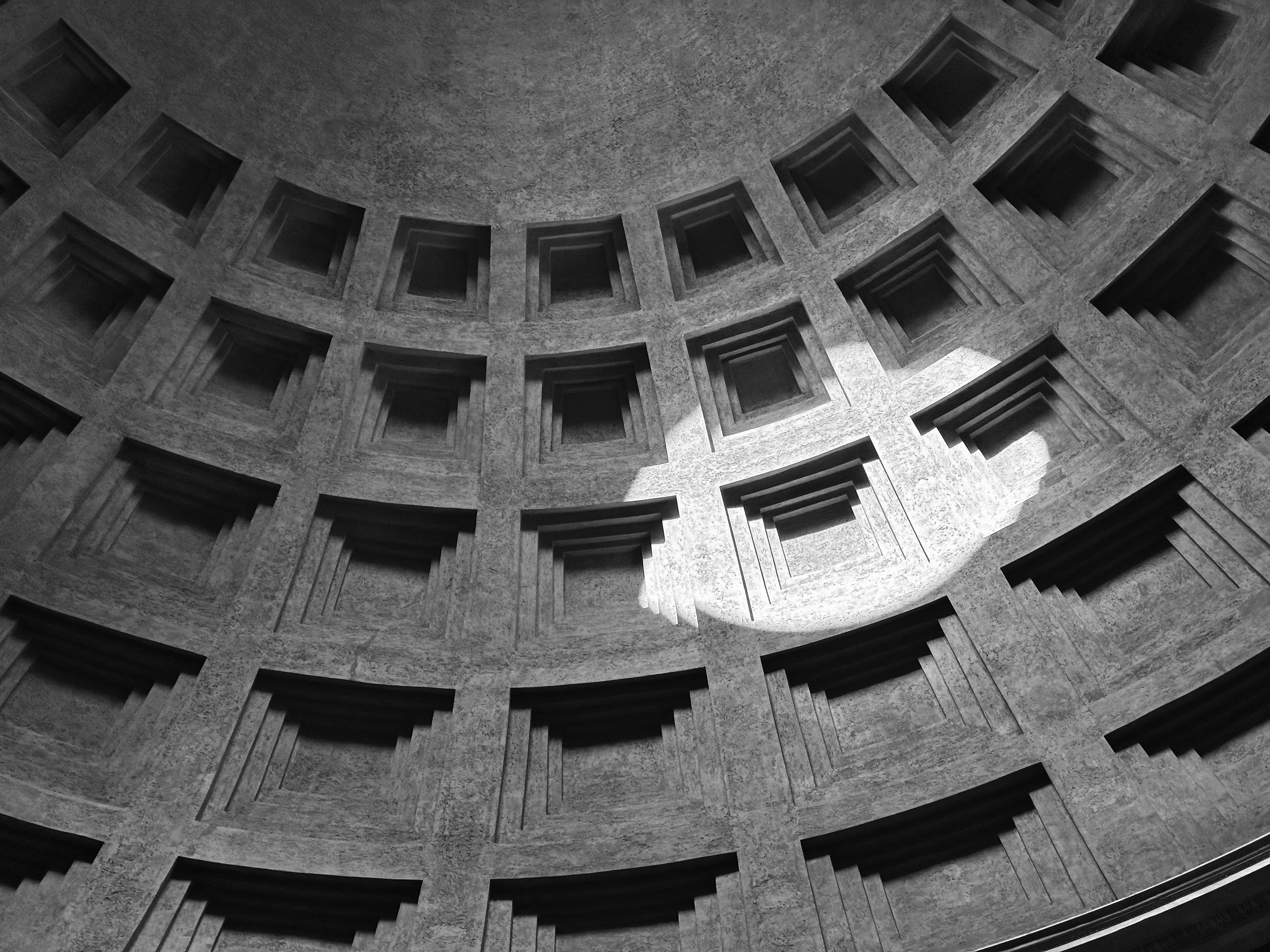 Celestial Geometry: Light and Shadow in the Pantheon