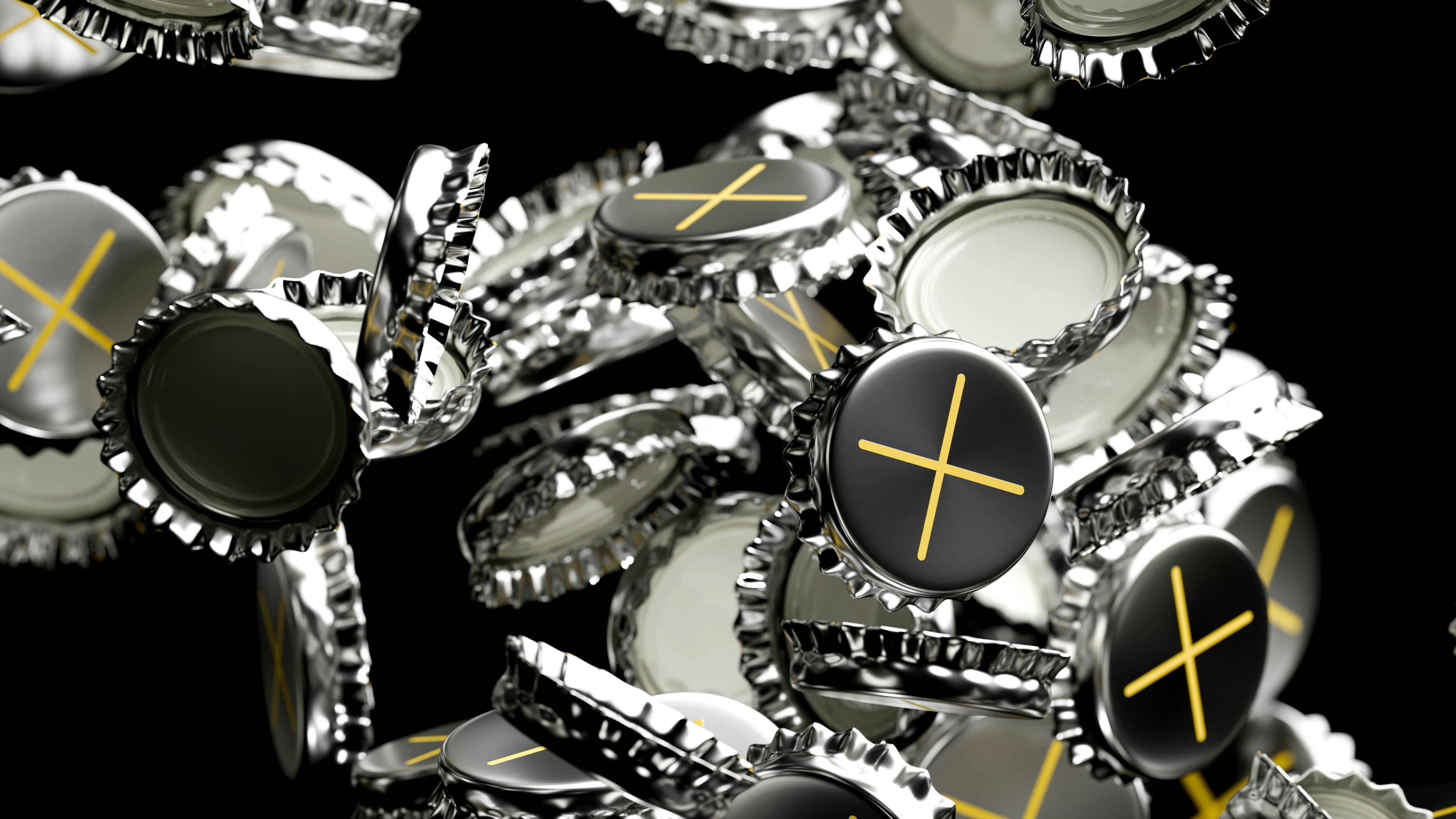 A close up of a bunch of buttons on a black background photo – Free ...