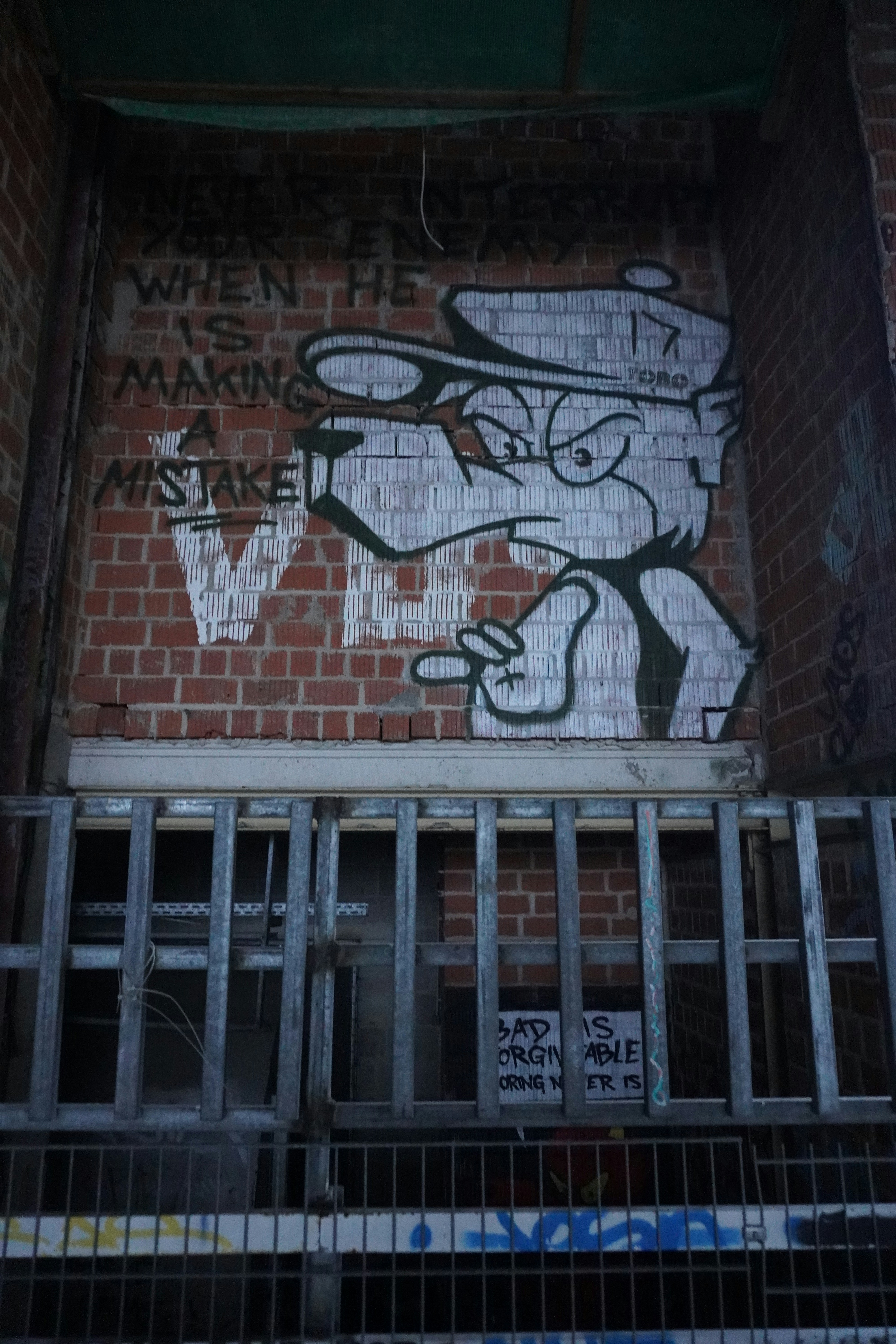 Graffiti Canvas: A Weathered Corner with Bold Character