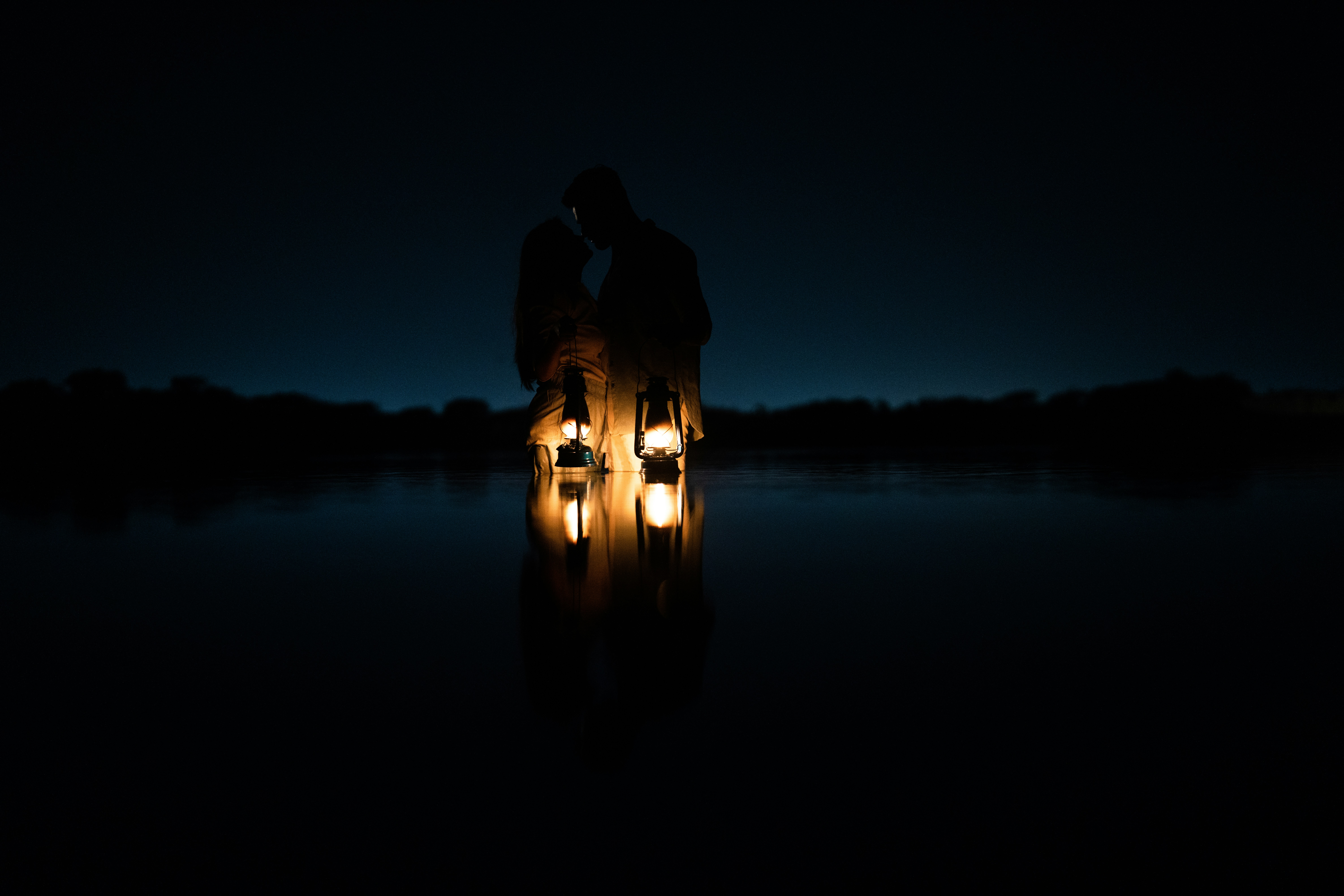 Midnight Embrace by Lantern Light