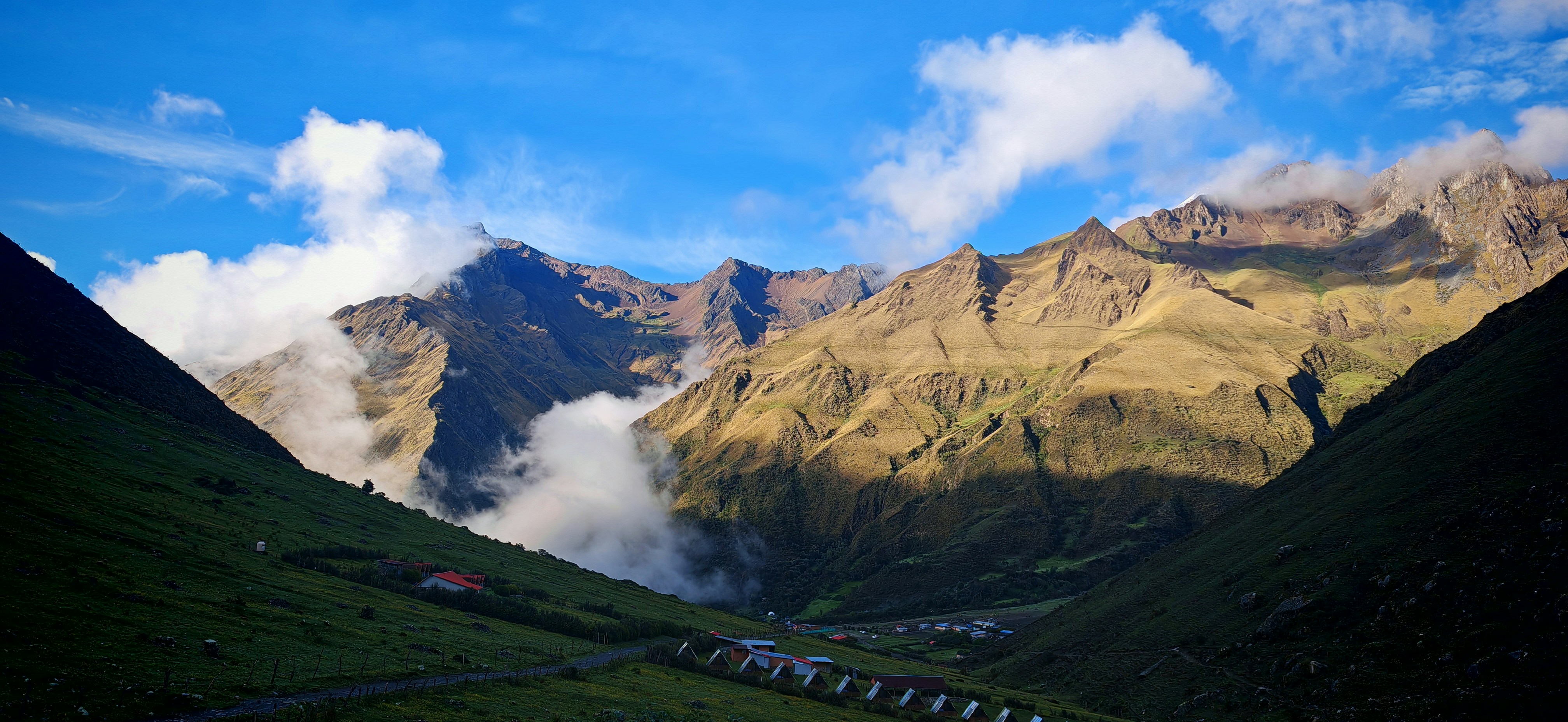 Ridge of Light Across a Quiet Alpine Valley