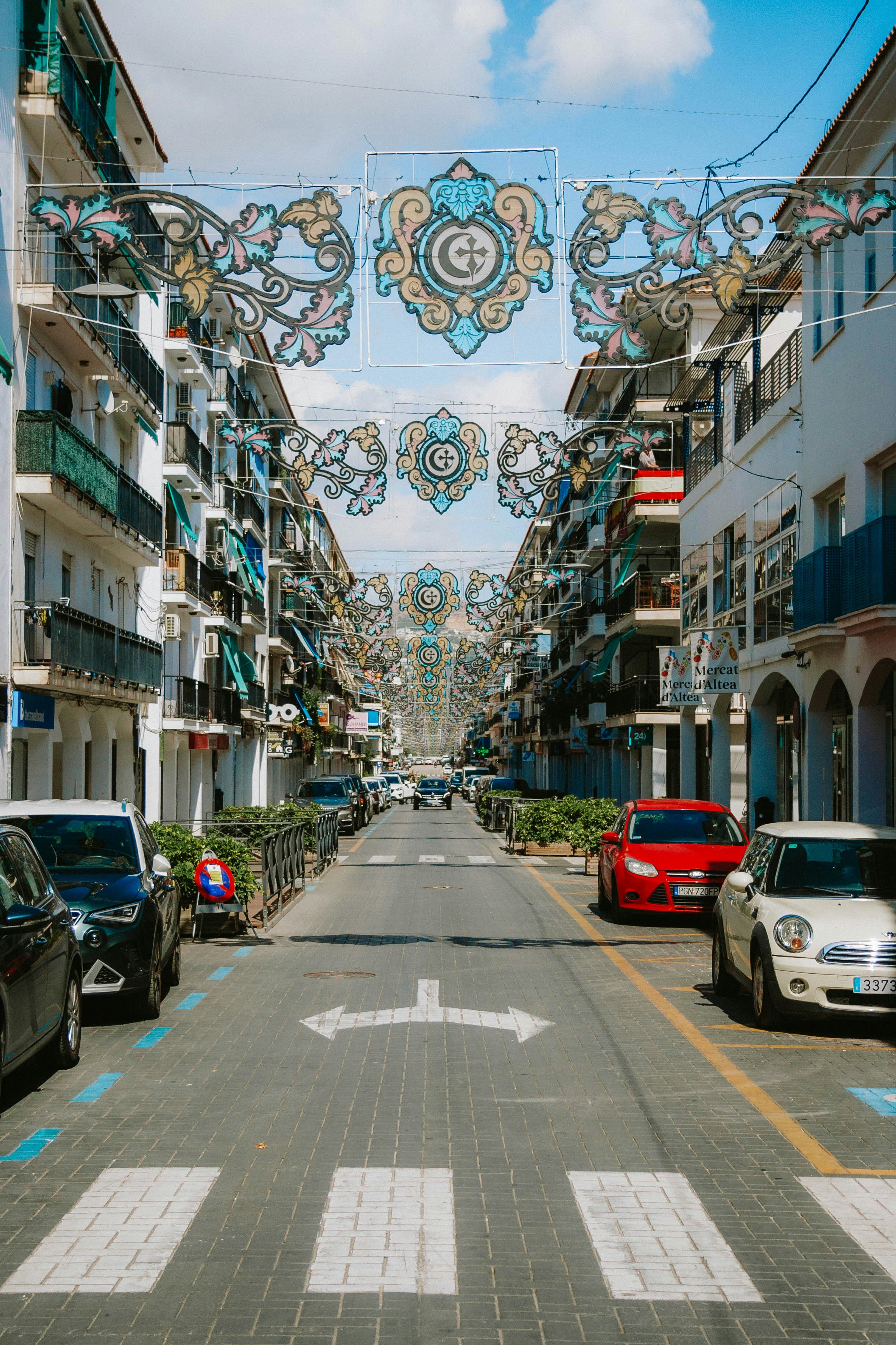 Lacework Over a Sunlit Mediterranean Street