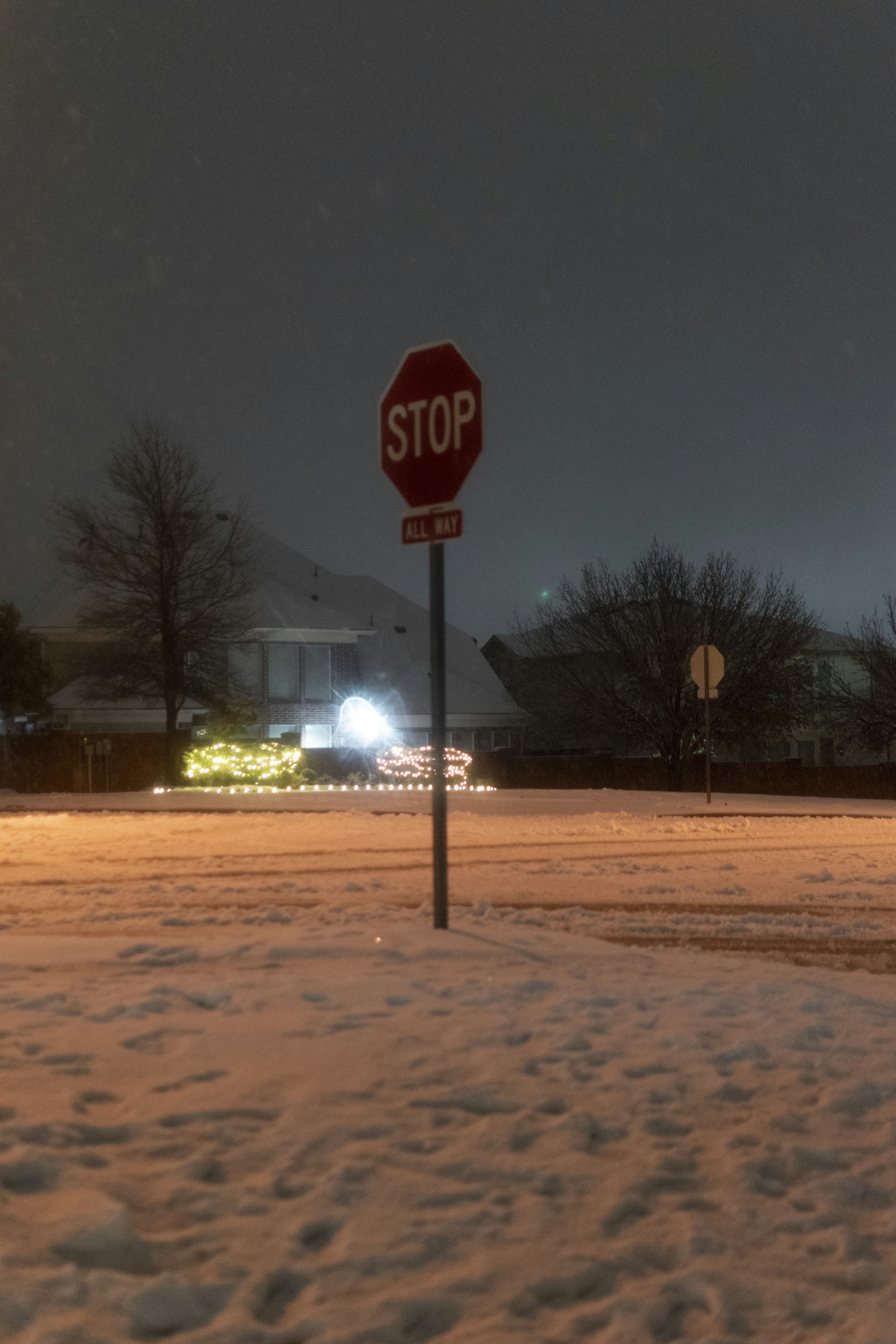 Silent Intersection in Winter's Embrace
