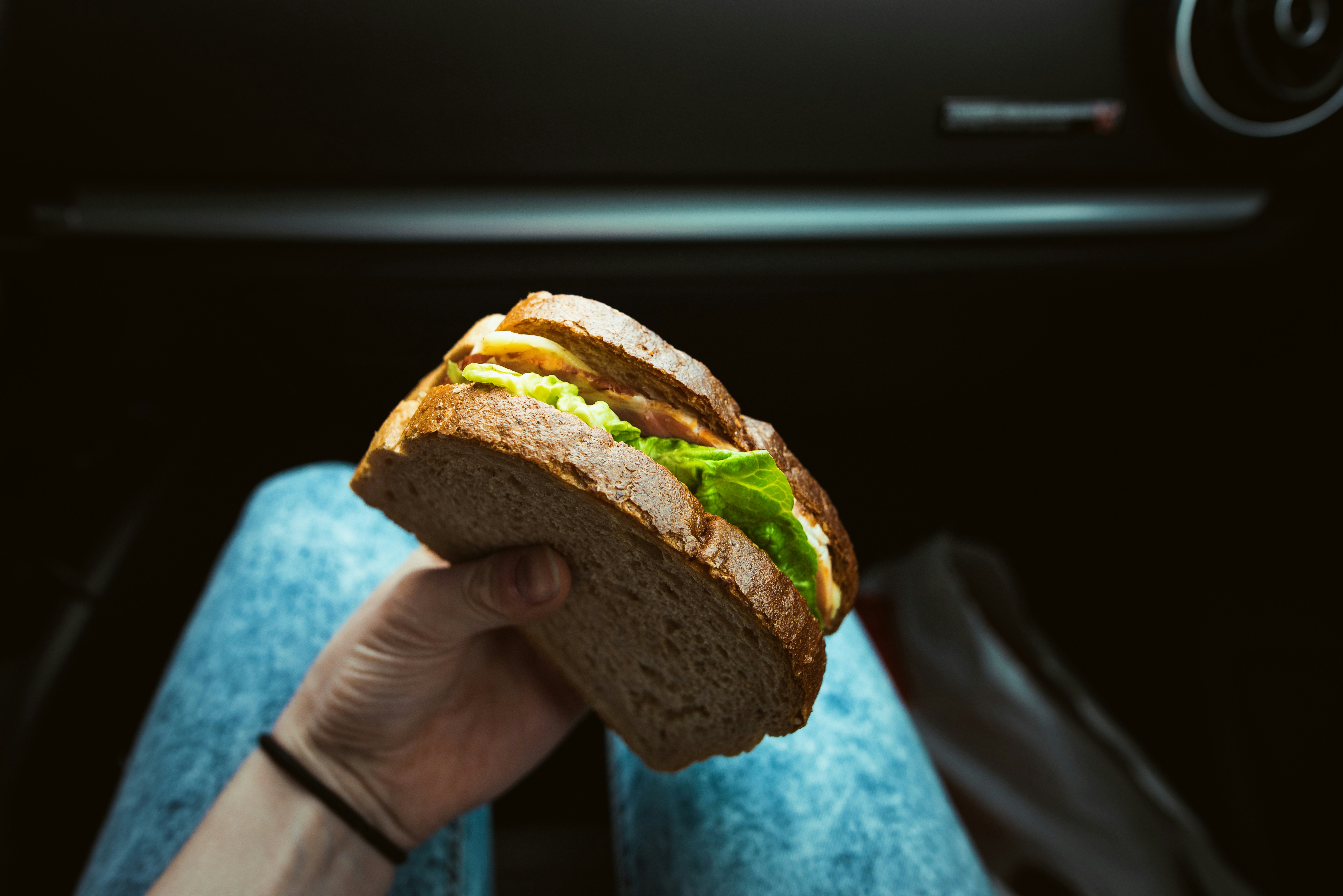 Snack during the Norway road trip