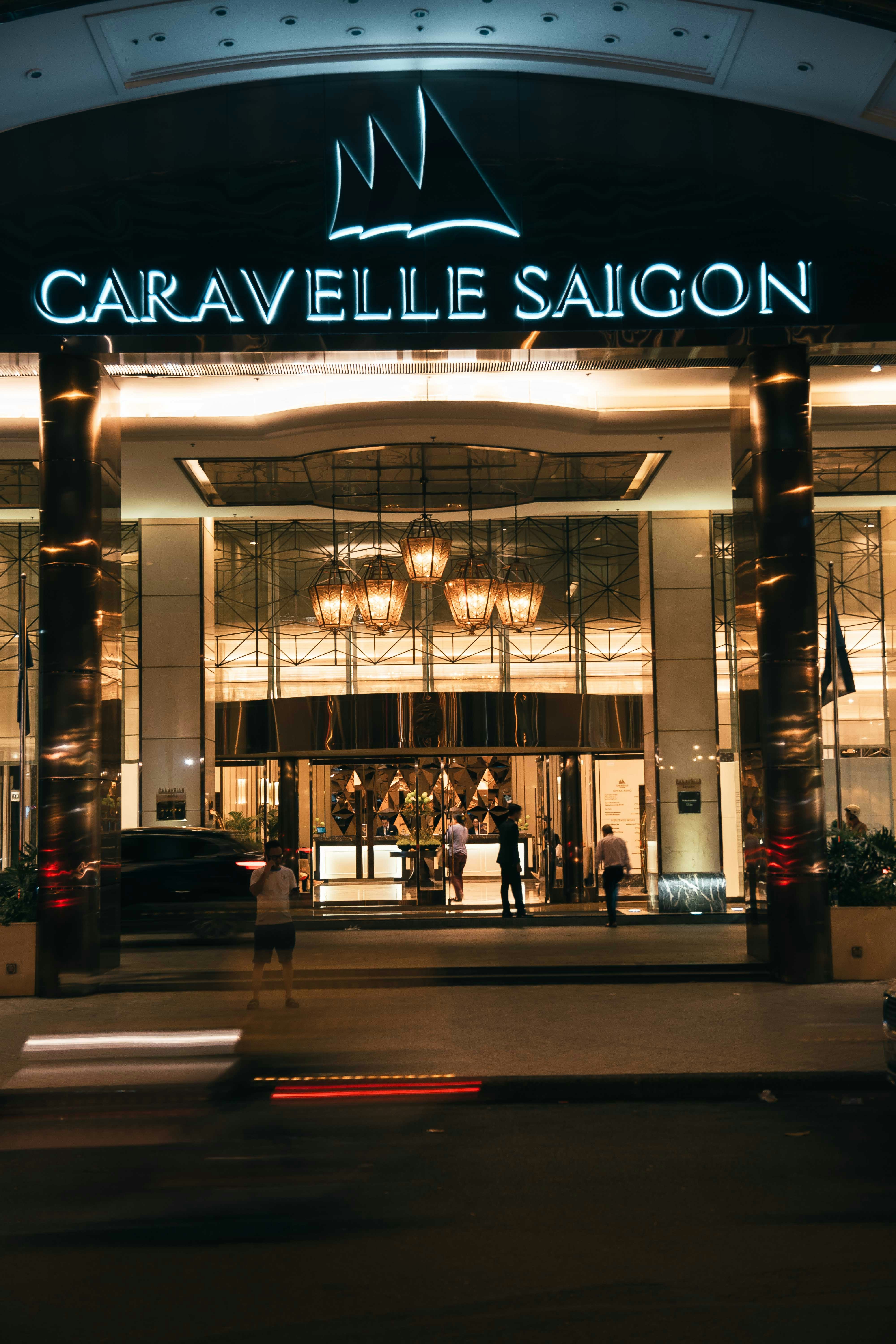Neon Welcome at Caravelle Saigon Lobby