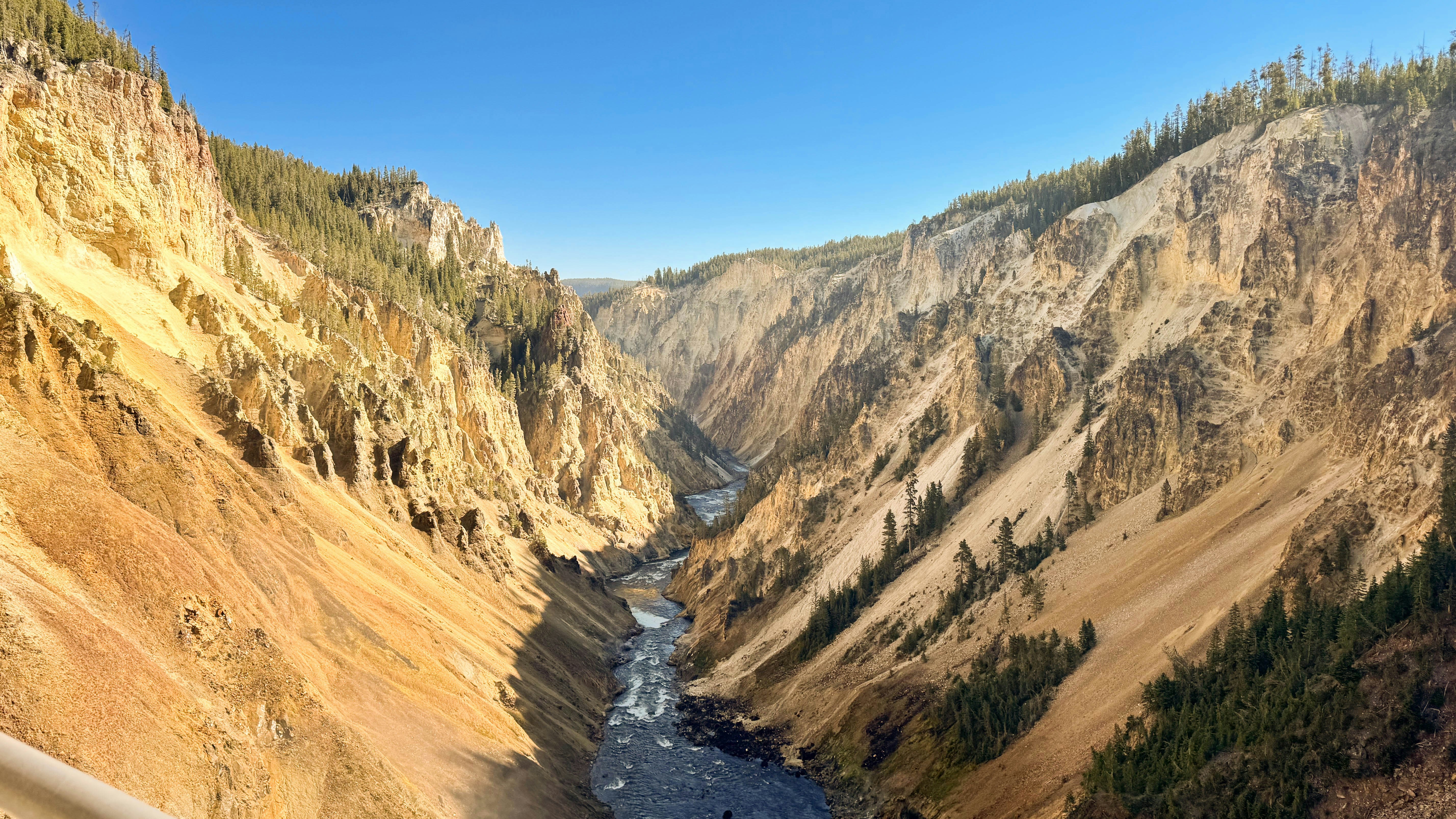 Golden Canyon Vista Over Yellowstone River