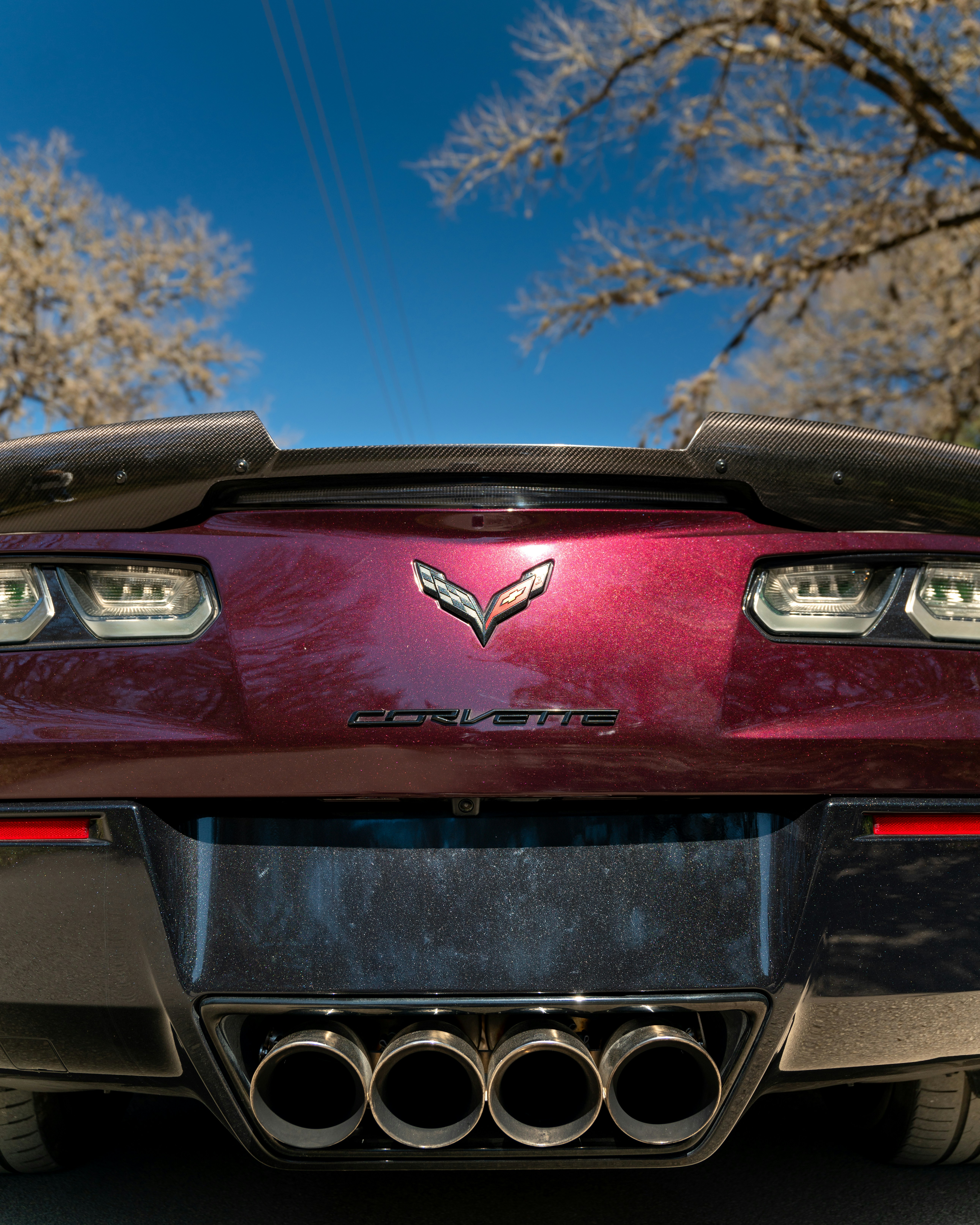 The back end of a red sports car photo – Free Z06 Image on Unsplash