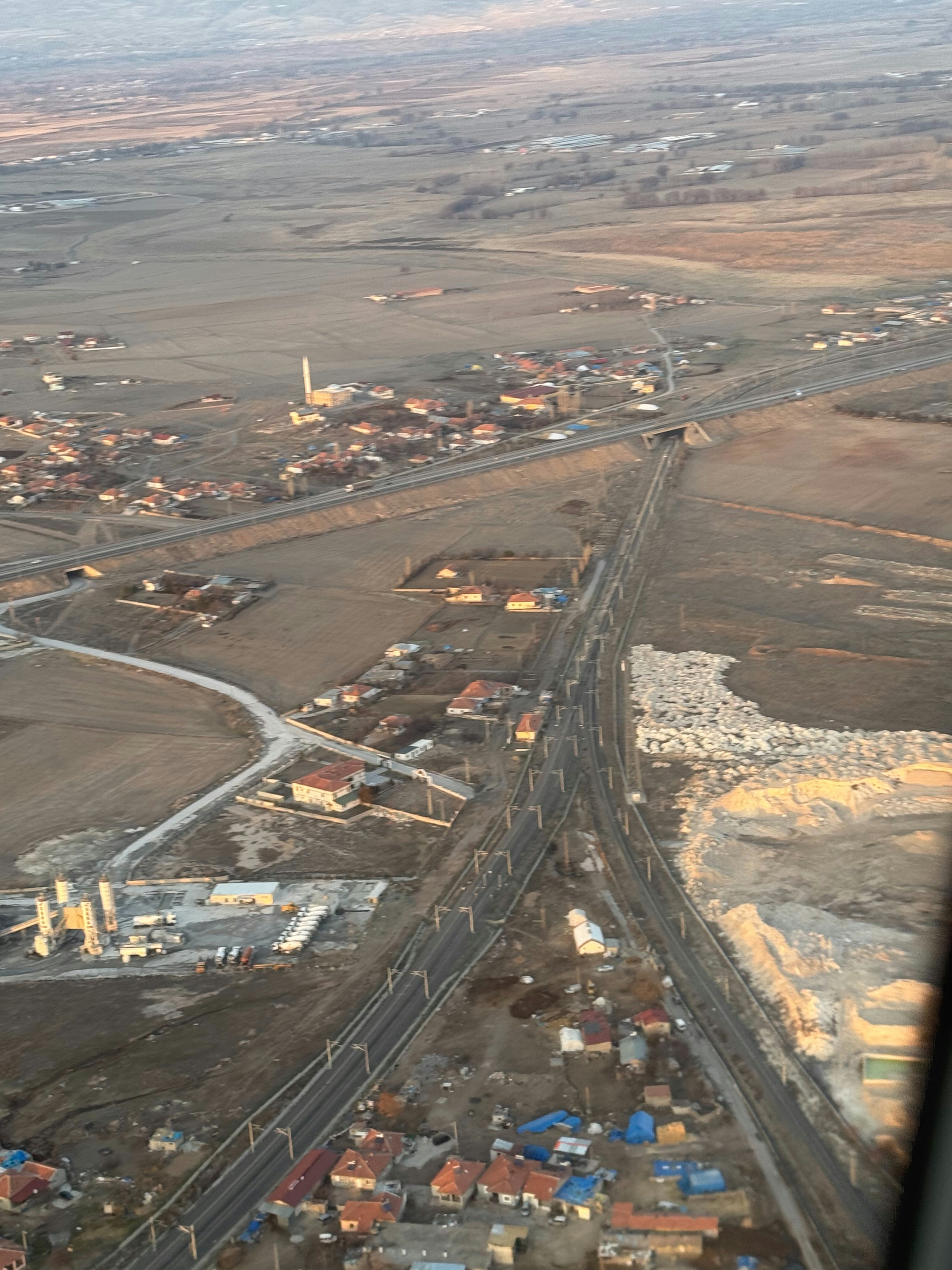 Intersecting Pathways: Aerial View of Rural Connectivity