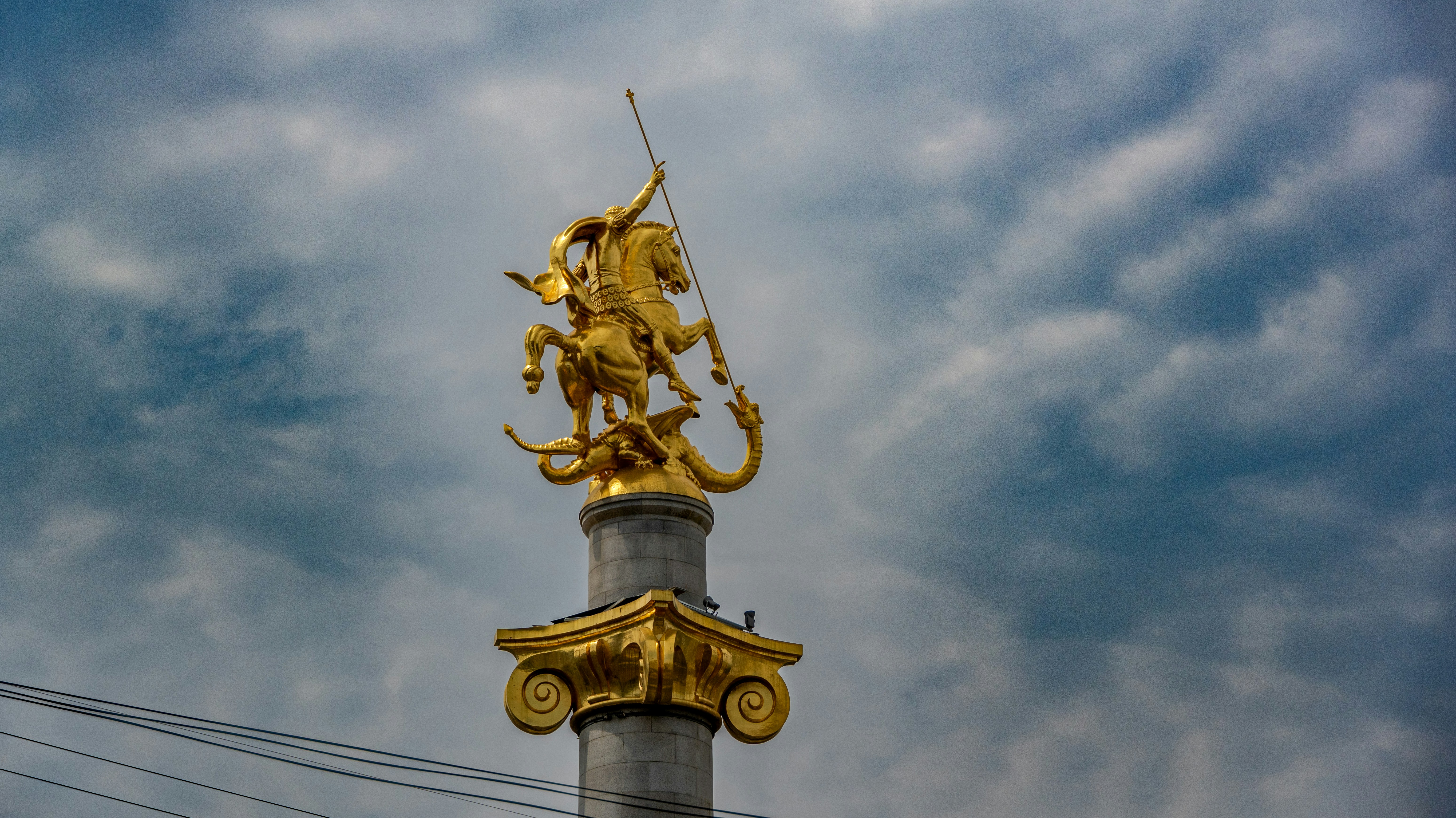 Golden Sentinel Against the Sky