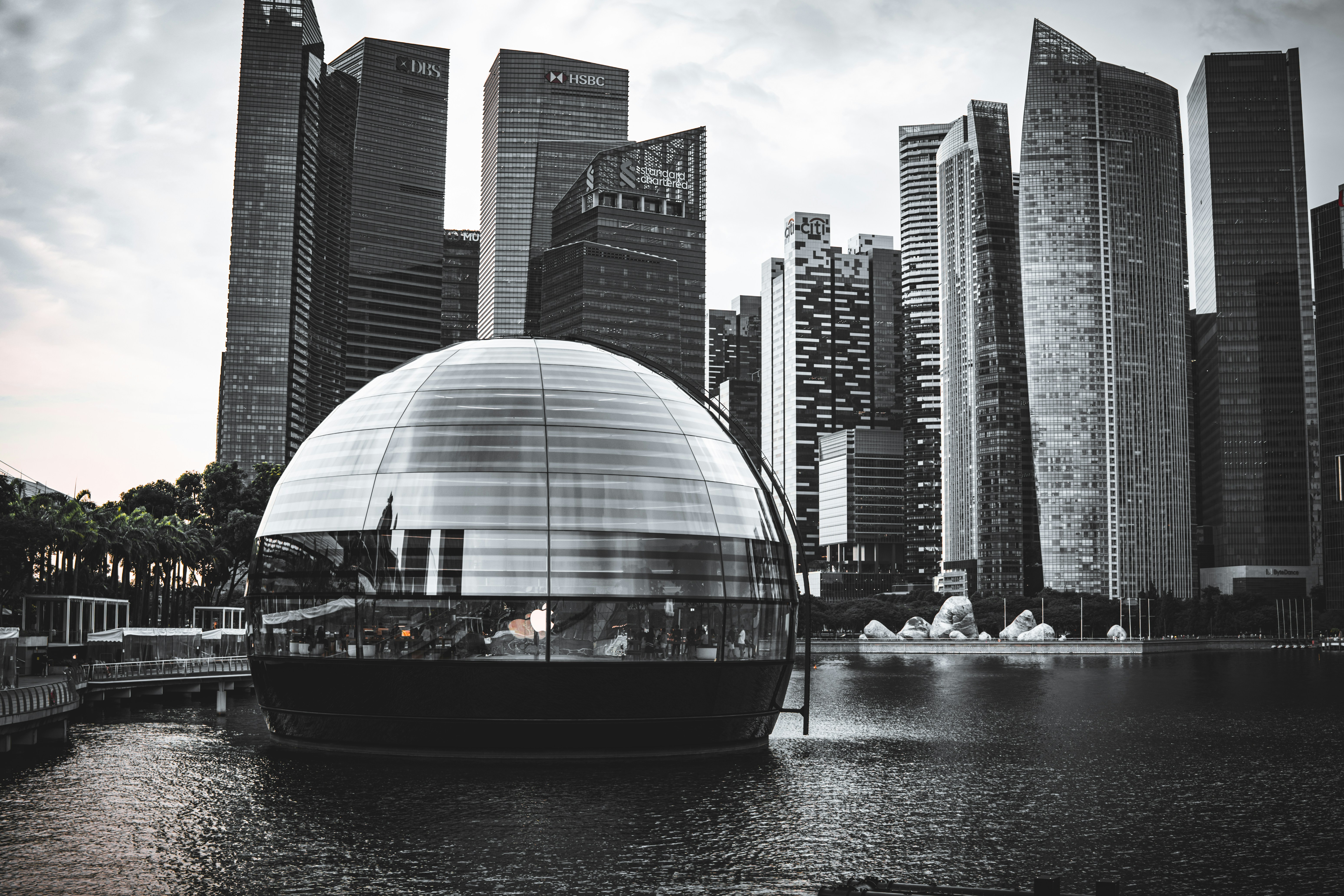 Globe of Glass: Marina Bay Dome Reflecting a City of Towers