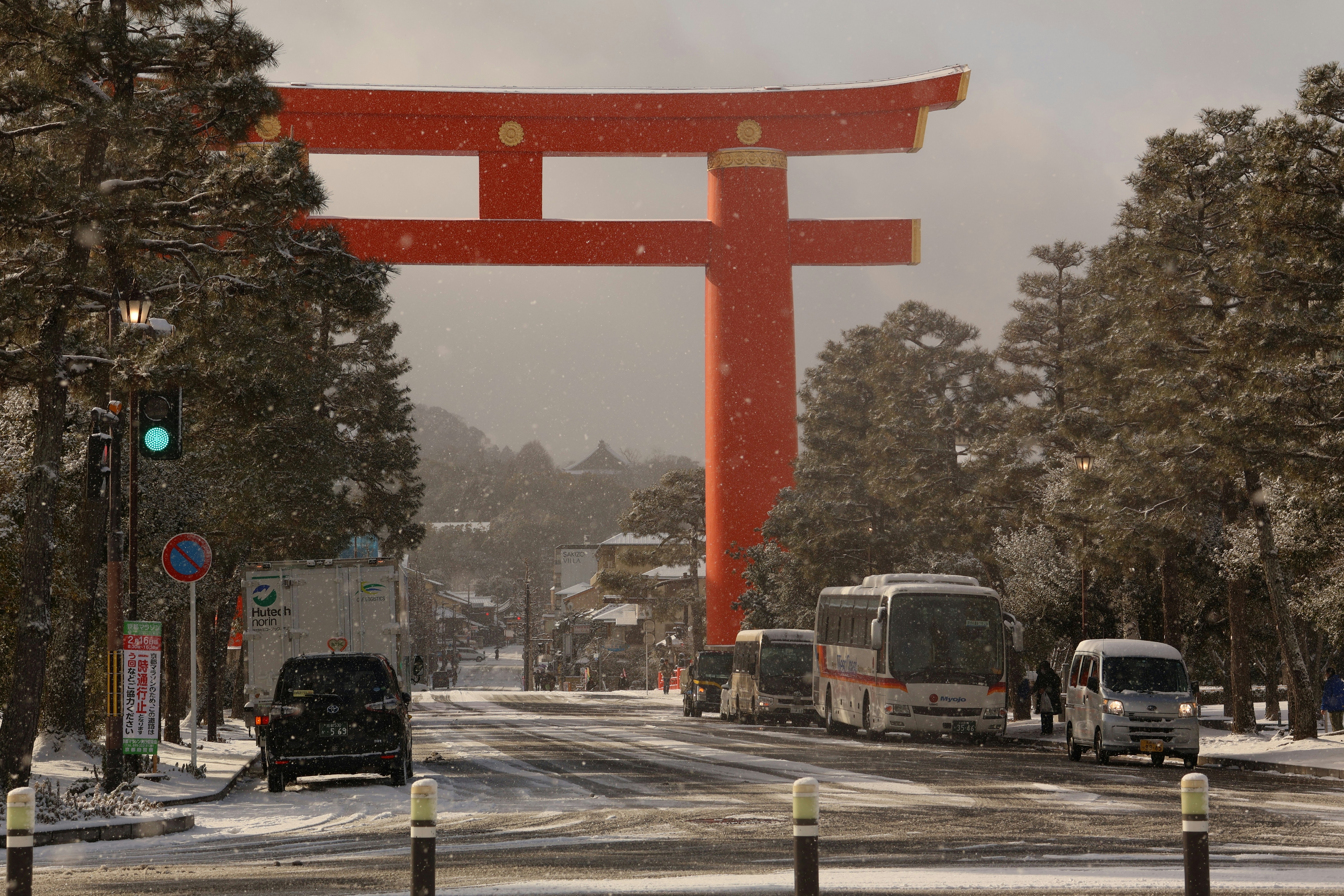 Golden Glimpse Through the Torii Gateway