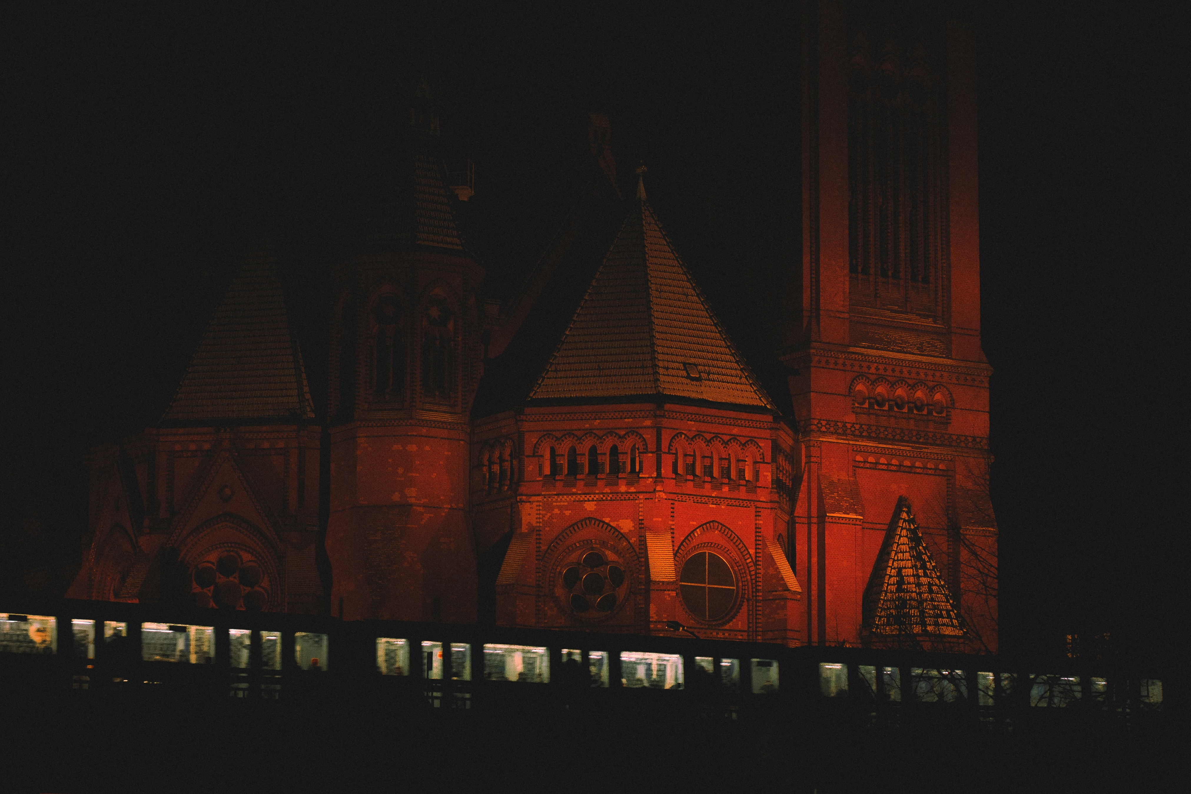 Gothic Silhouette in Transit Glow