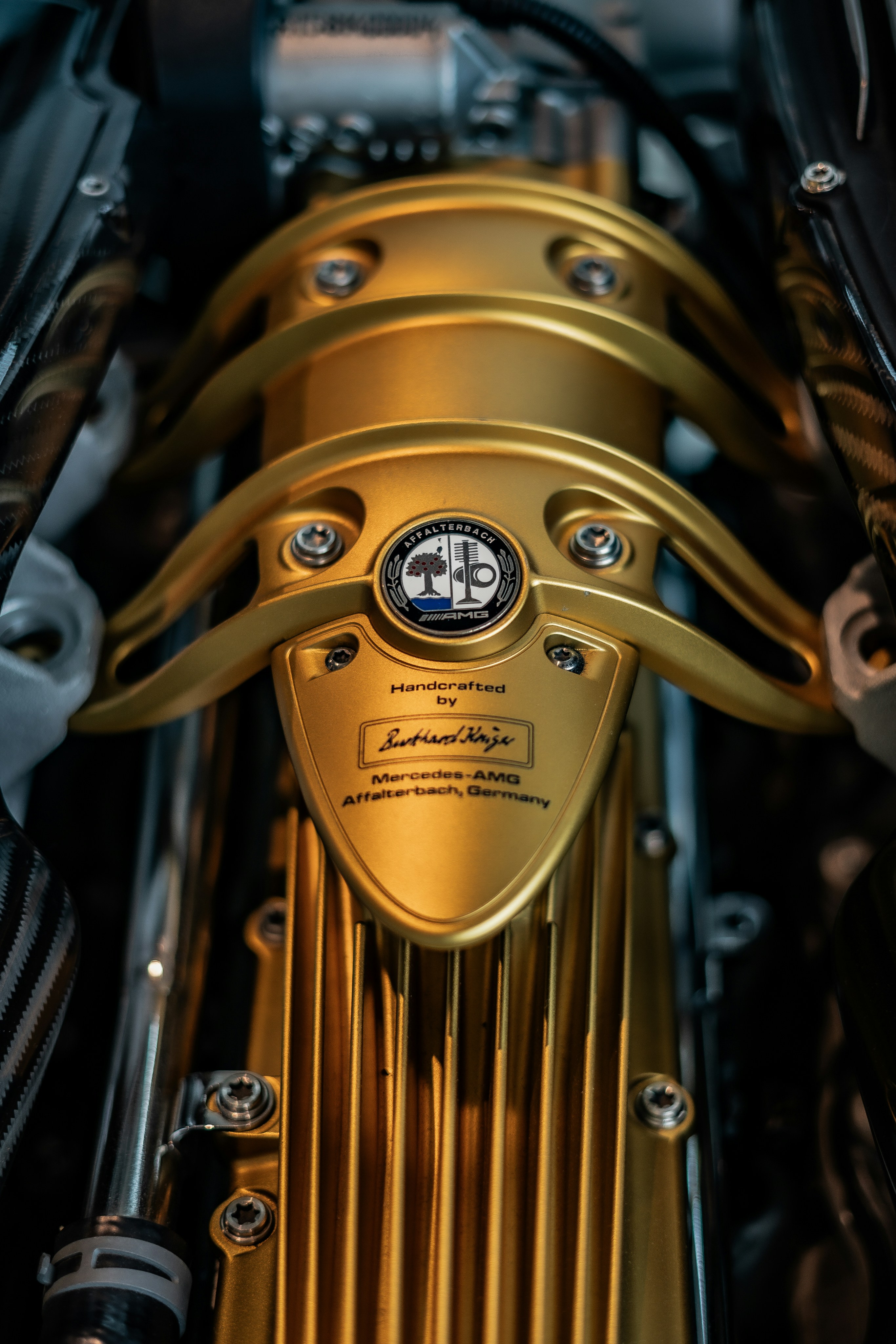 Goldcraft in Affalterbach: Handcrafted AMG Valve Covers Close-Up