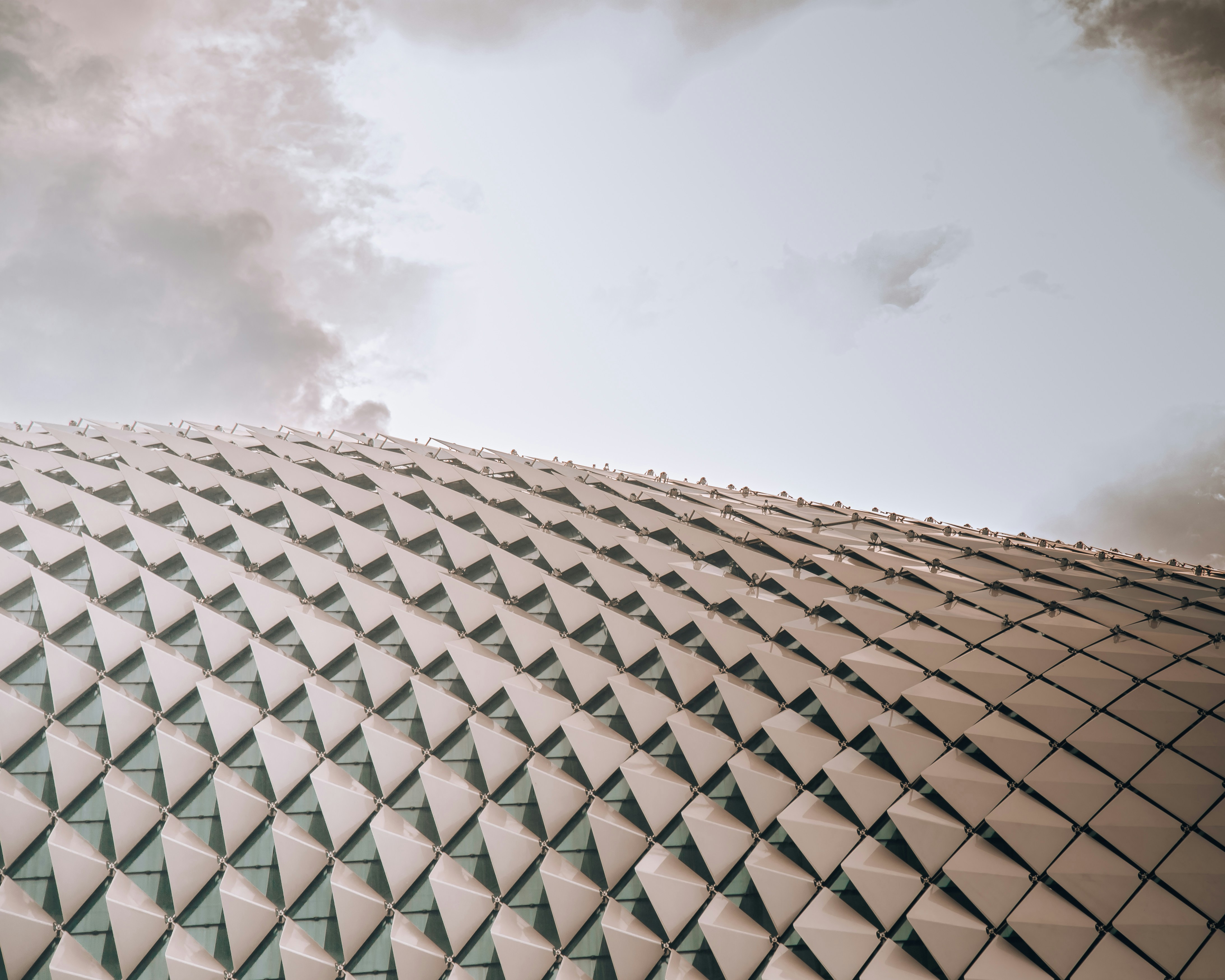 Geometric Harmony Against a Cloudy Sky