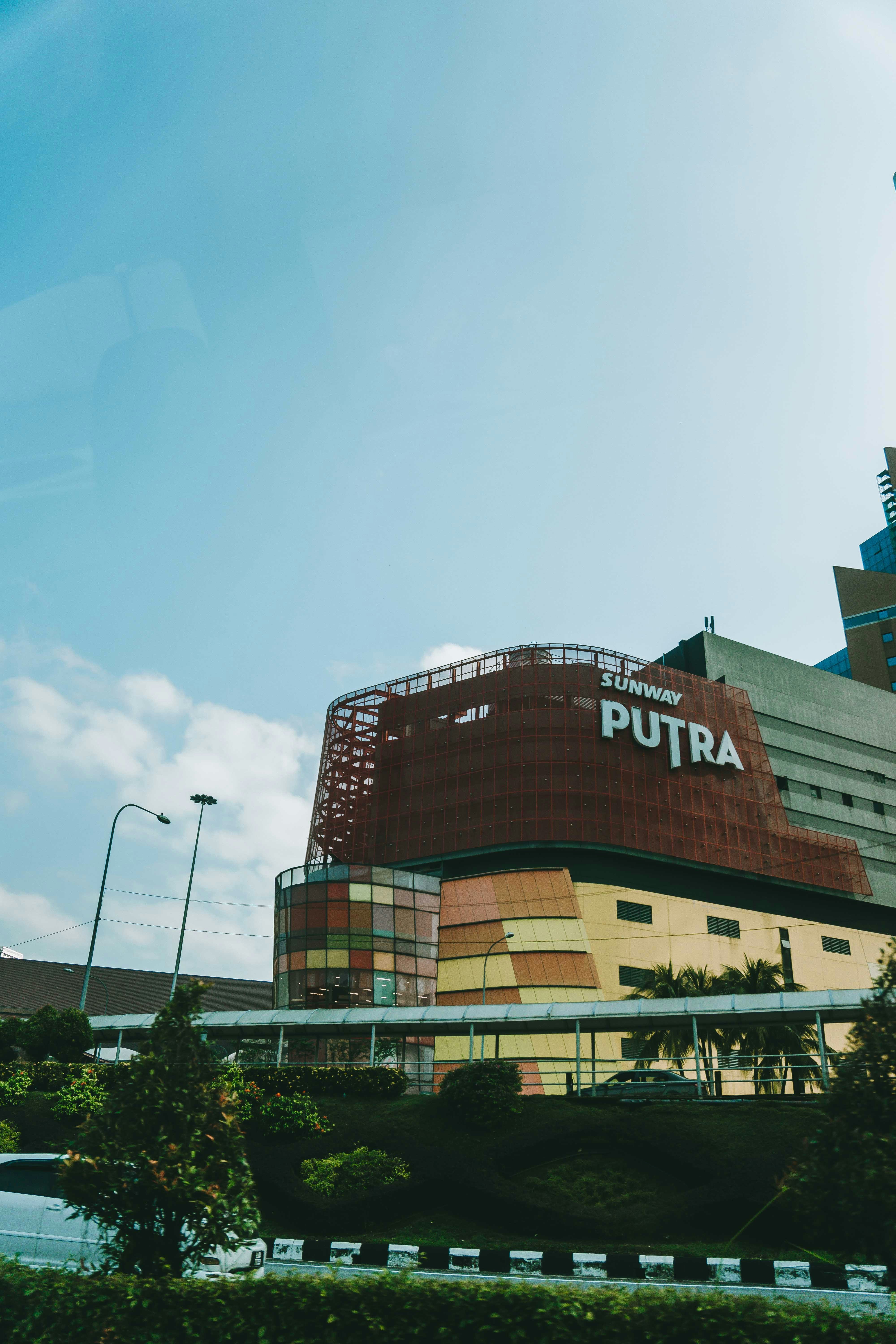 Sunway Putra: Color-Block Facade Soaring Under a Cerulean Sky