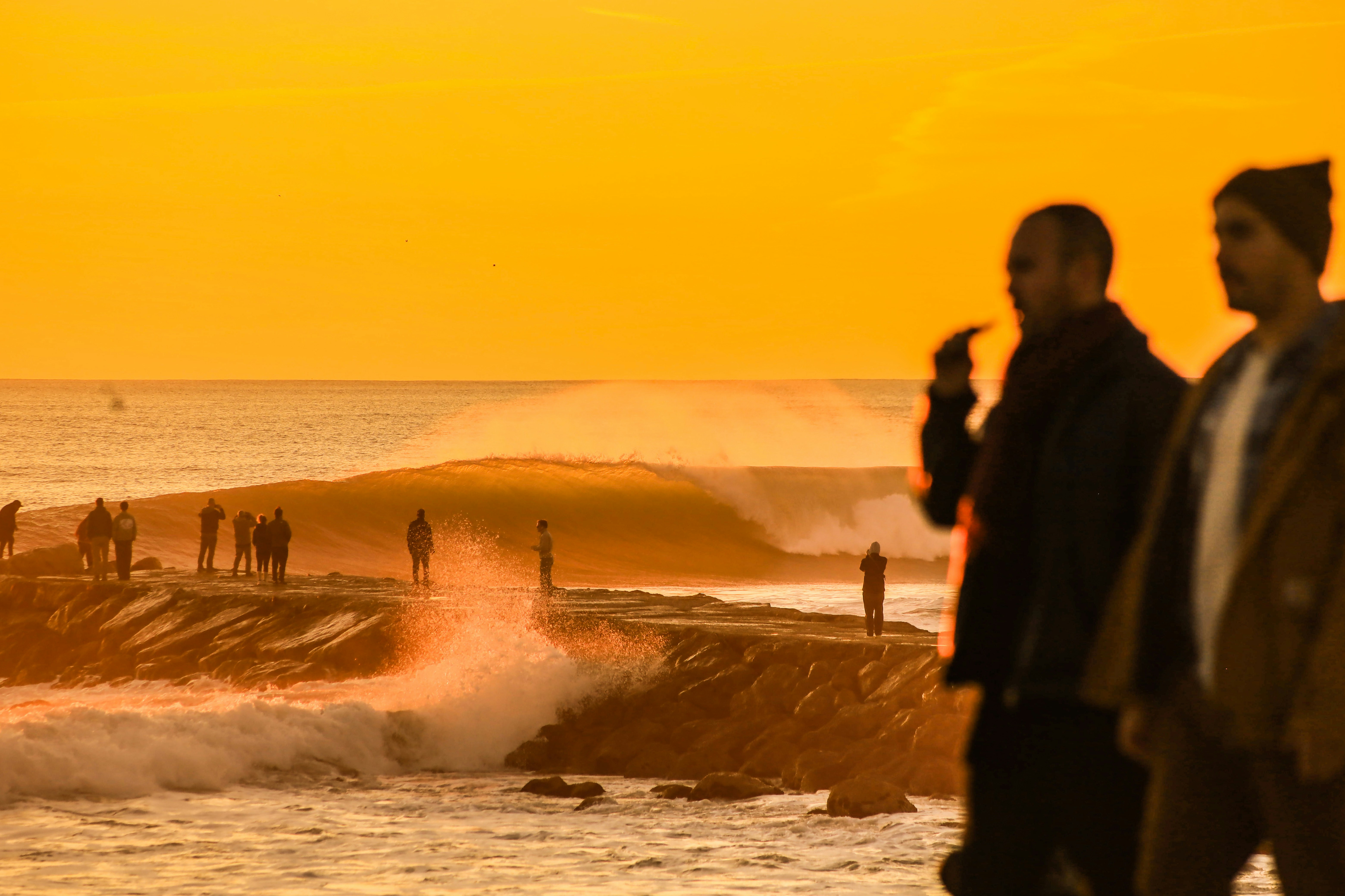 Golden Hour Surf Spectators