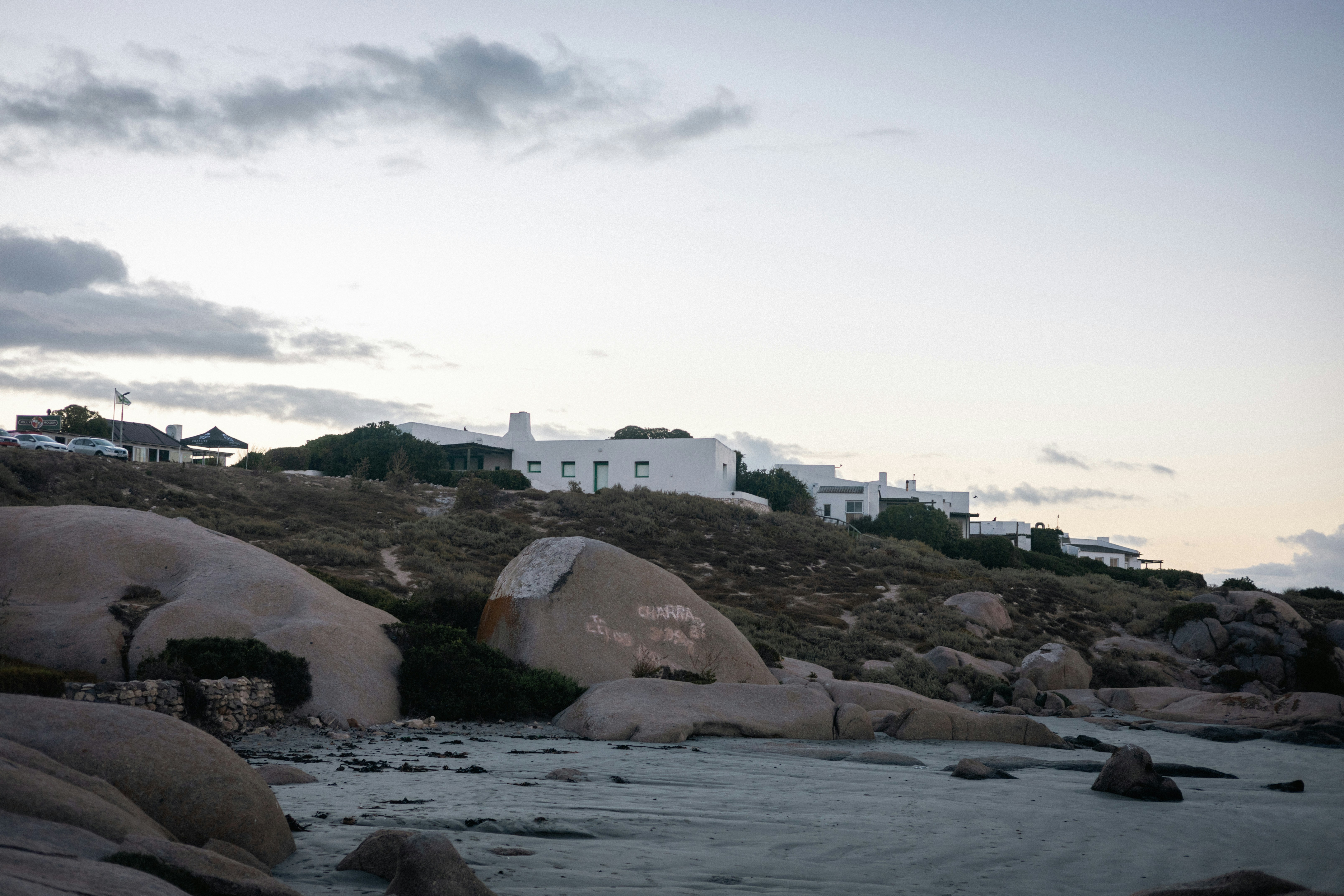 Dusk on Paternoster beachfront.