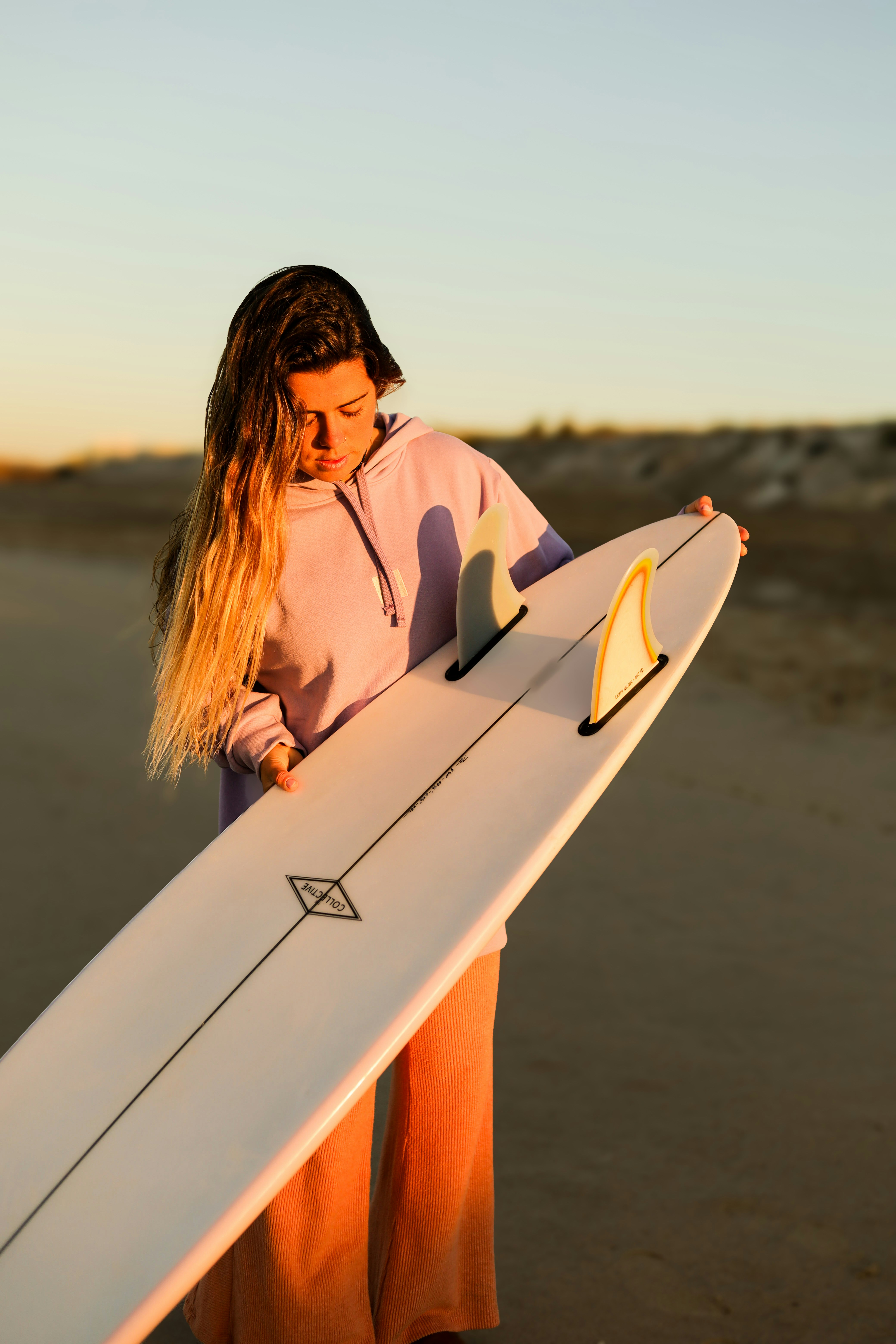 Golden Hour Surf Portrait on a Quiet Beach