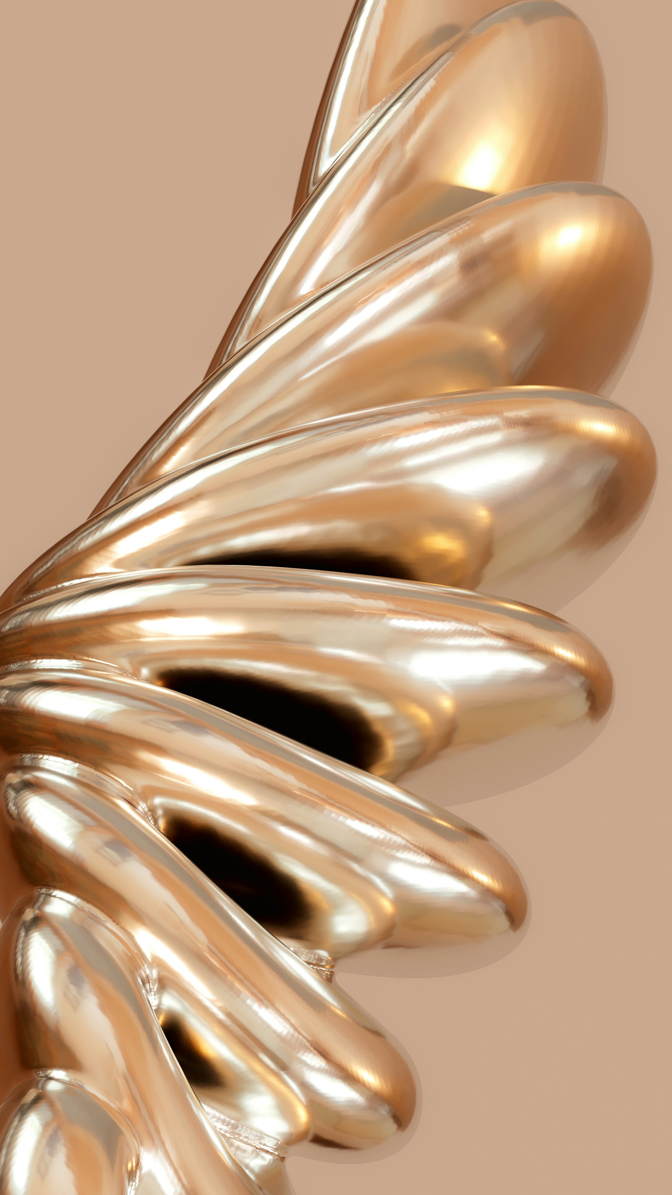A metal sculpture of a bird's wing on a beige background photo – Free ...