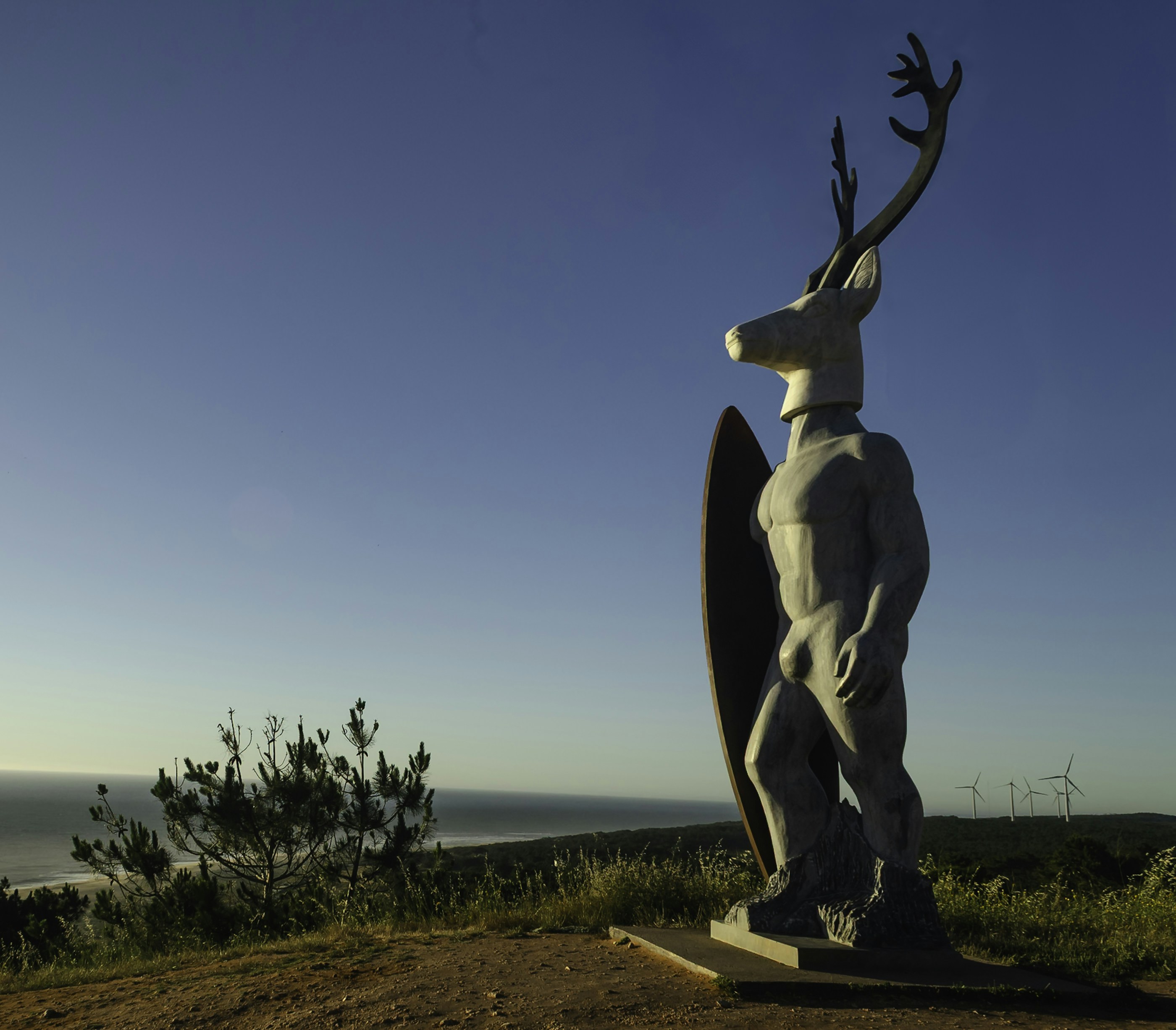 Surfer's Watch: The Antlered Guardian of Nazaré