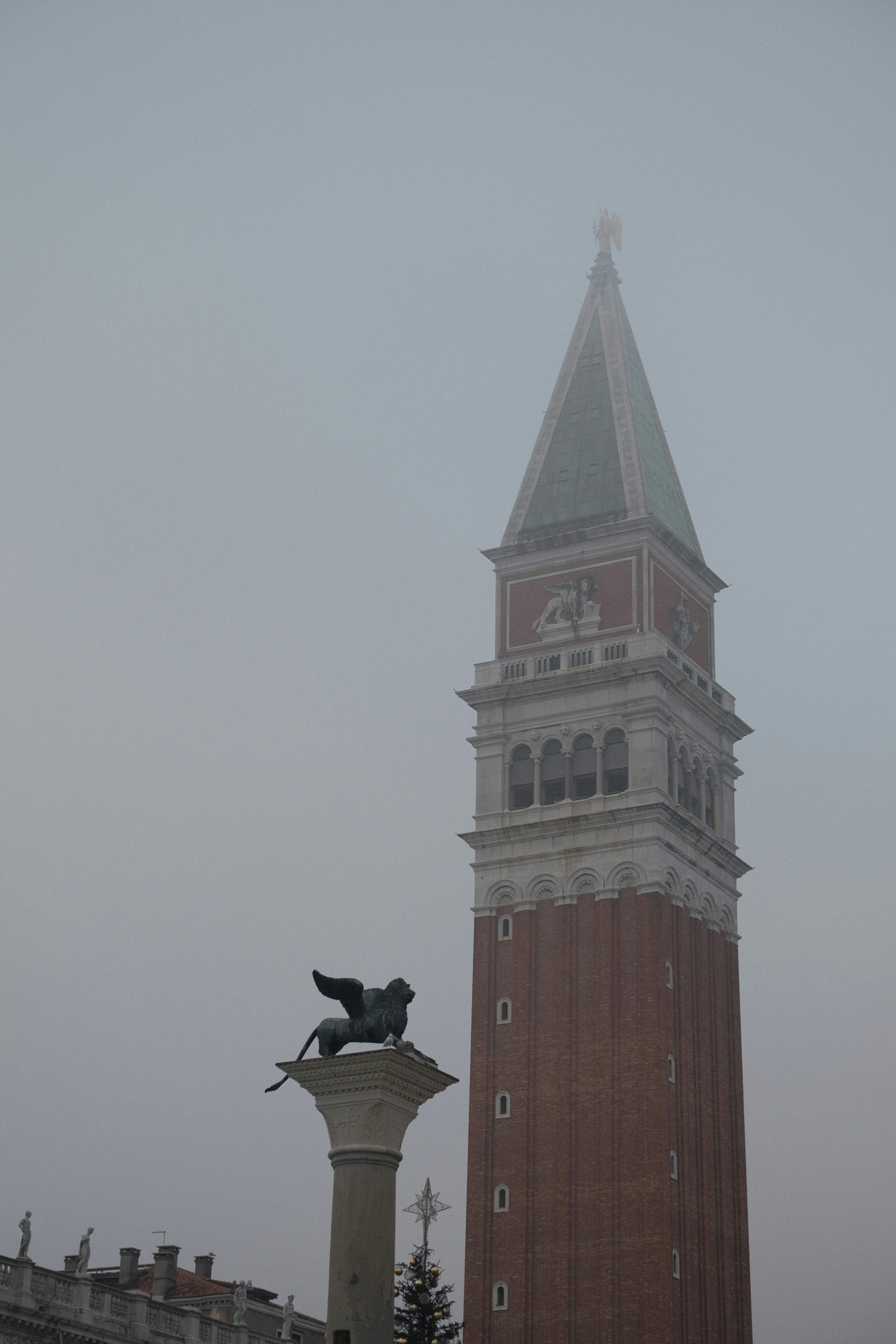 Mistbound Campanile: Venice's Quiet Veil over St. Mark's