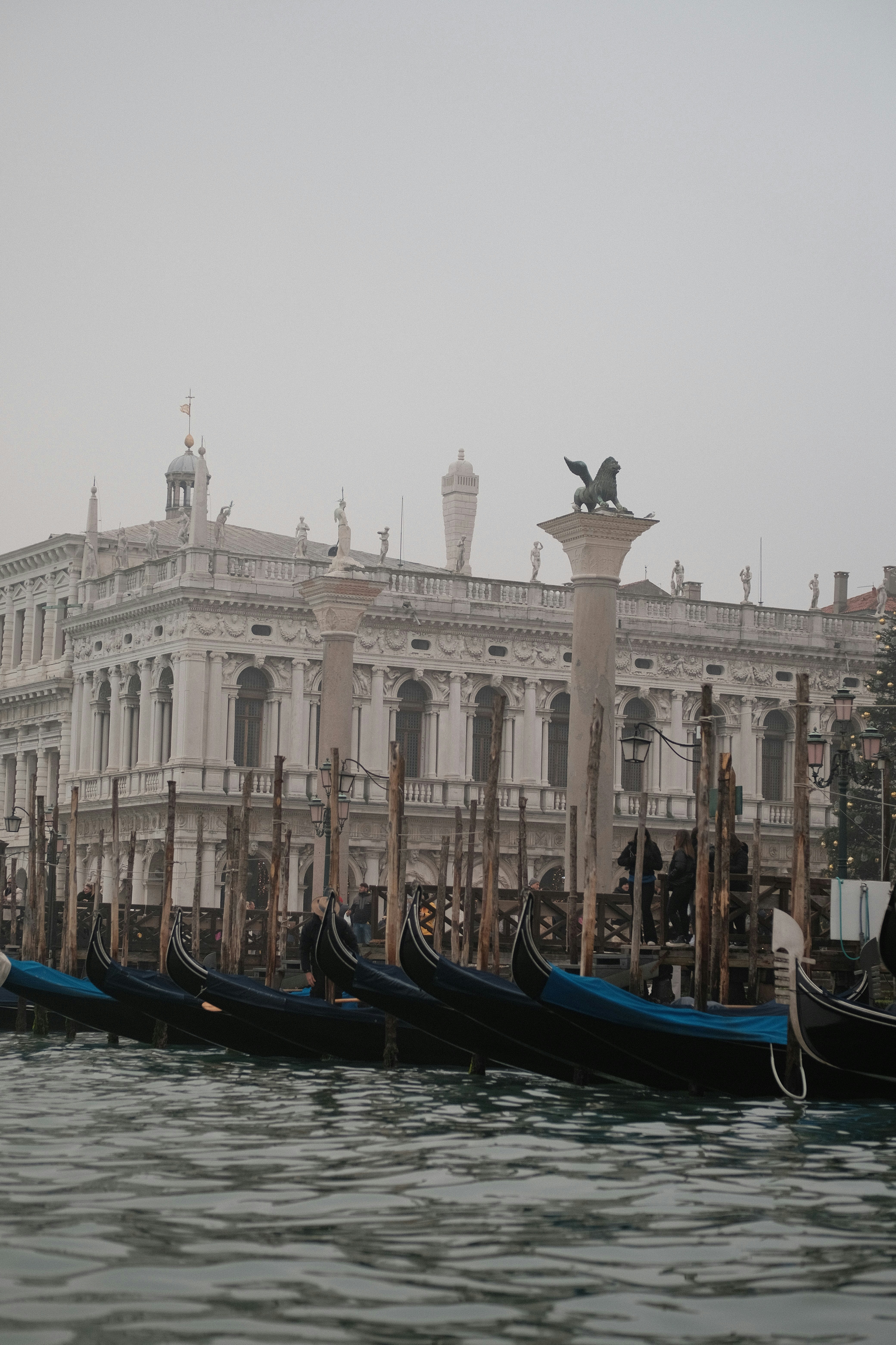 Gondola Row Beneath a Marble Venetian PalazzoArtem R