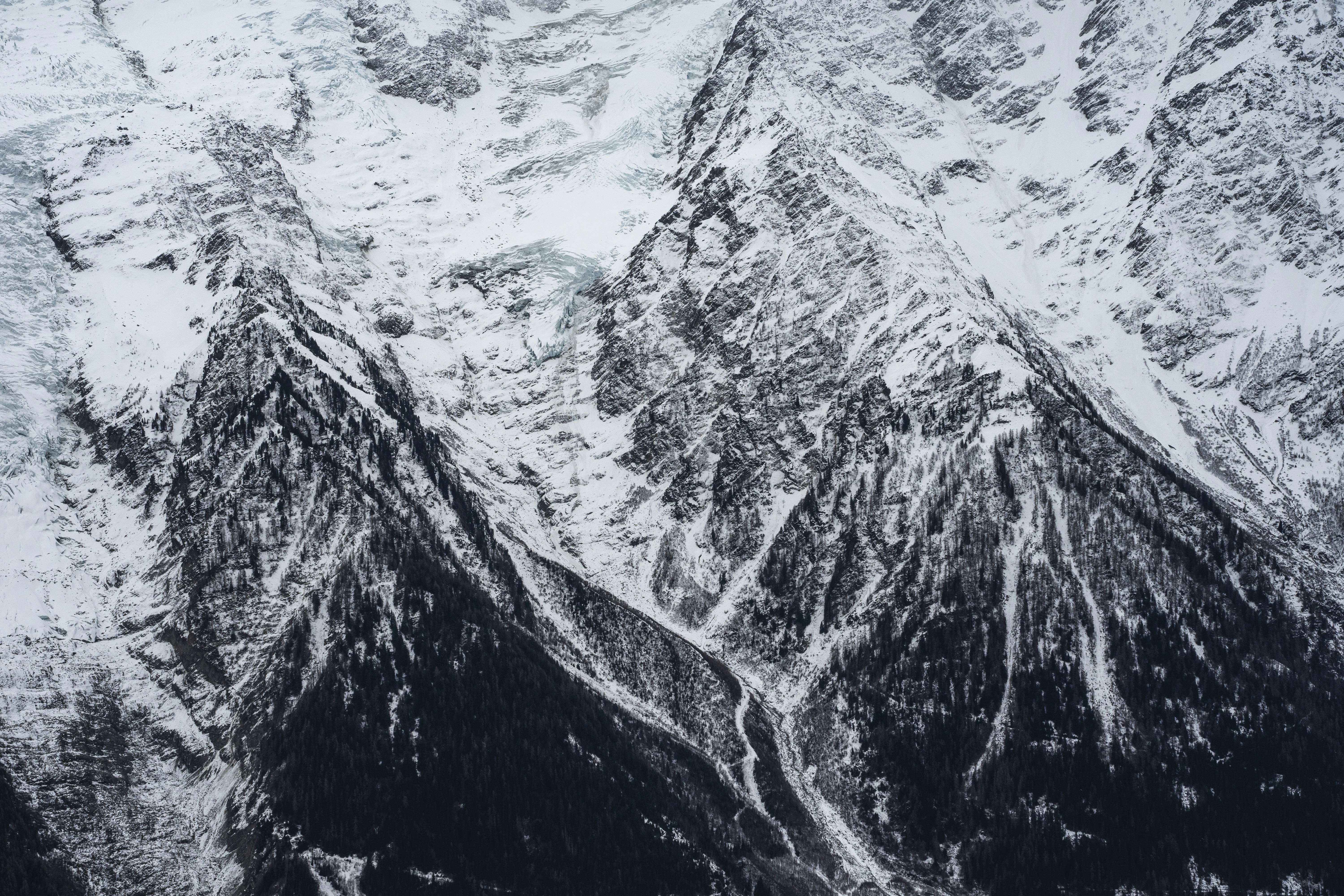 Rime-Crowned Ridge: Snow-Scarred Peaks in Alpine Light