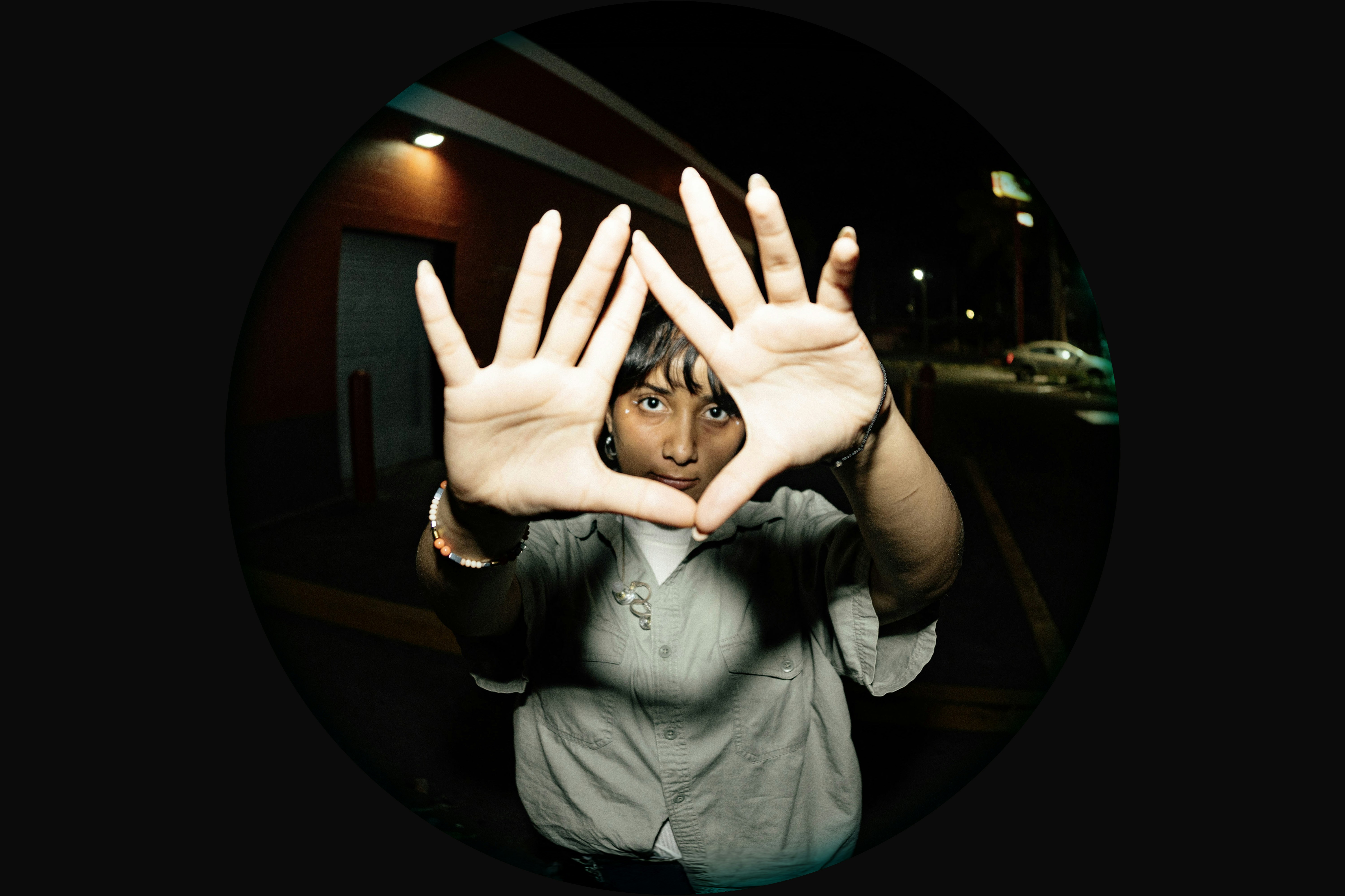 A person making a hand gesture with their hands photo – Free Fisheye ...