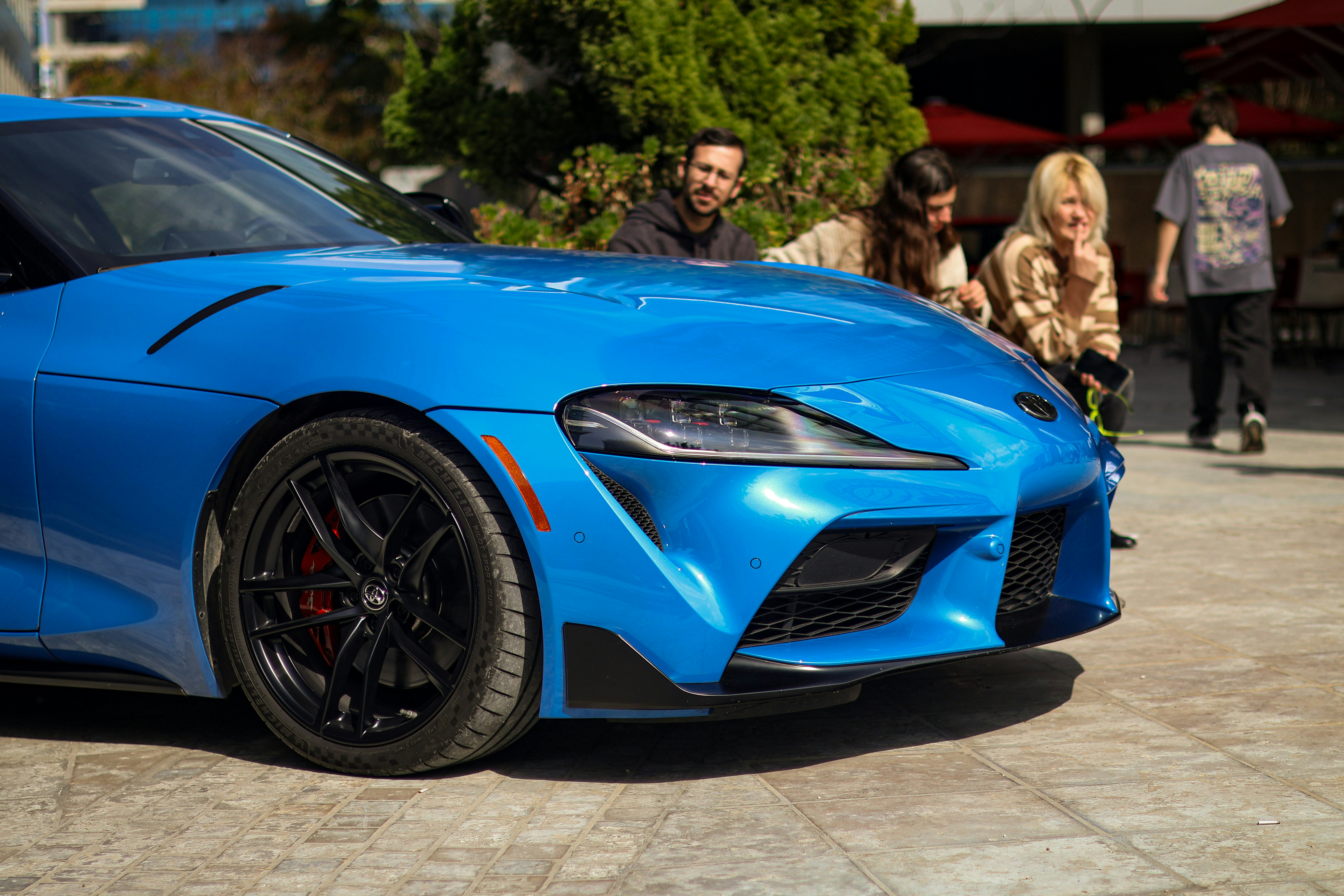 Sleek Azure Machine in Motion