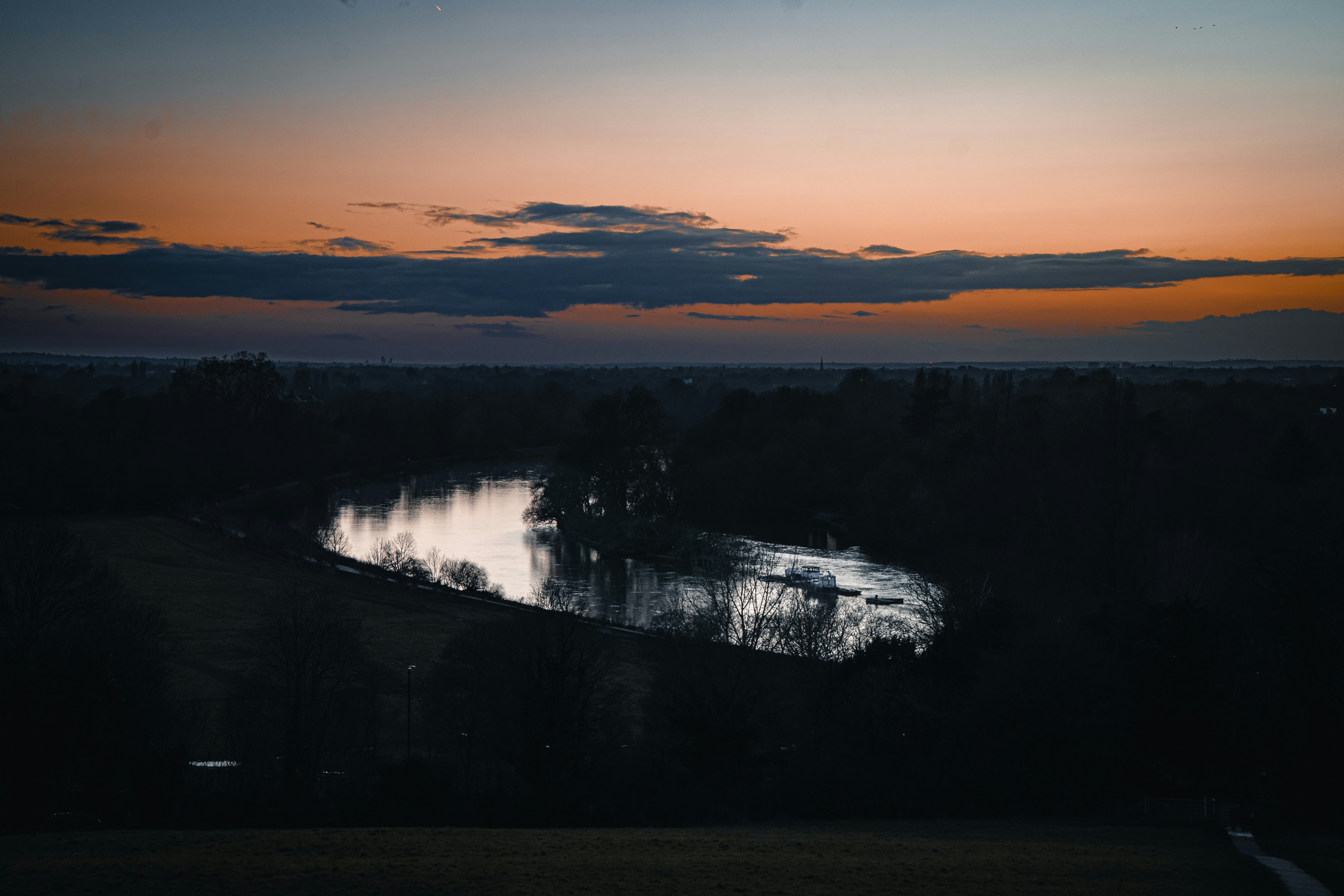 Twilight Reflections Over the Serpentine River