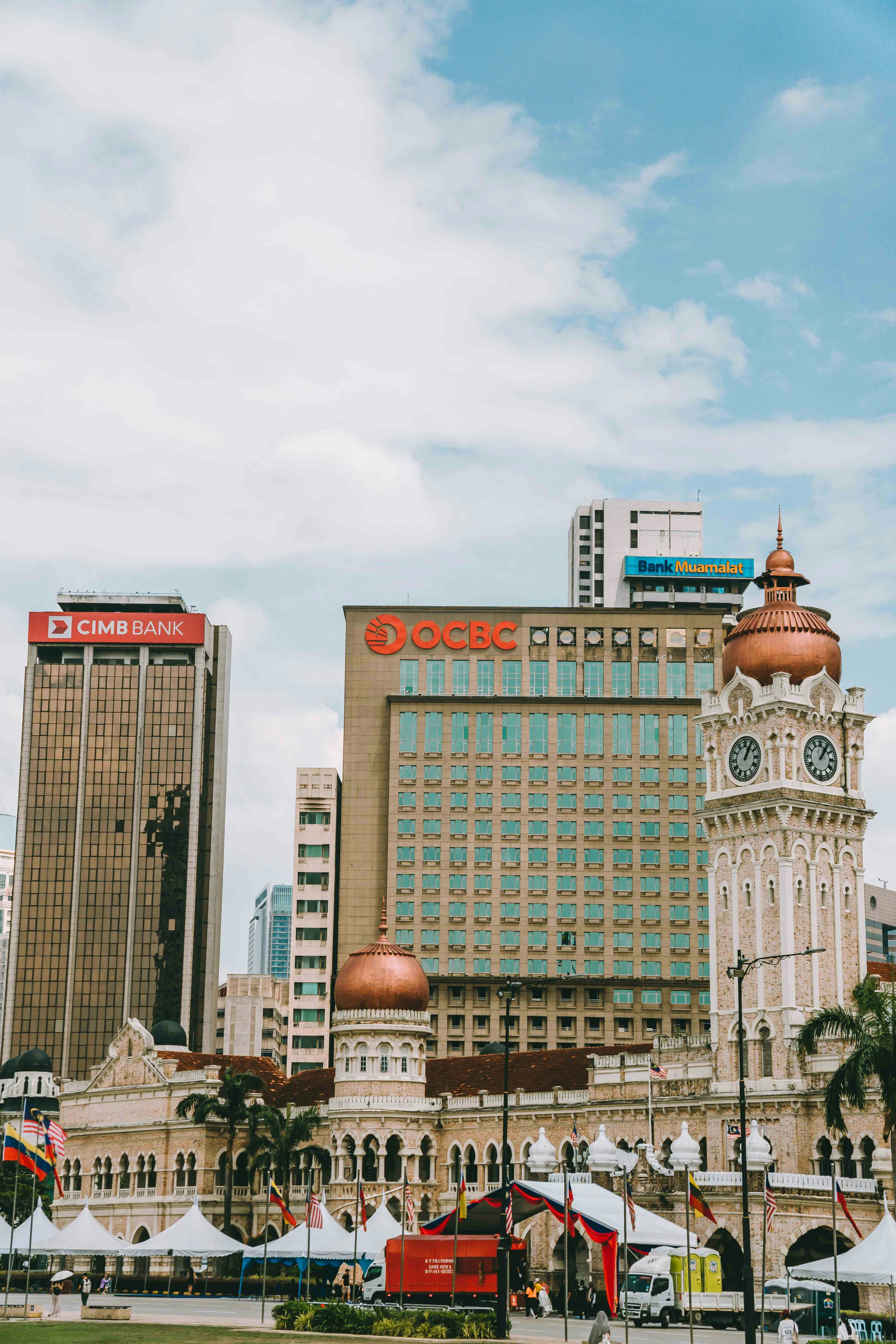 OCBC Towers and Clocktower: A Daylight Cityscape