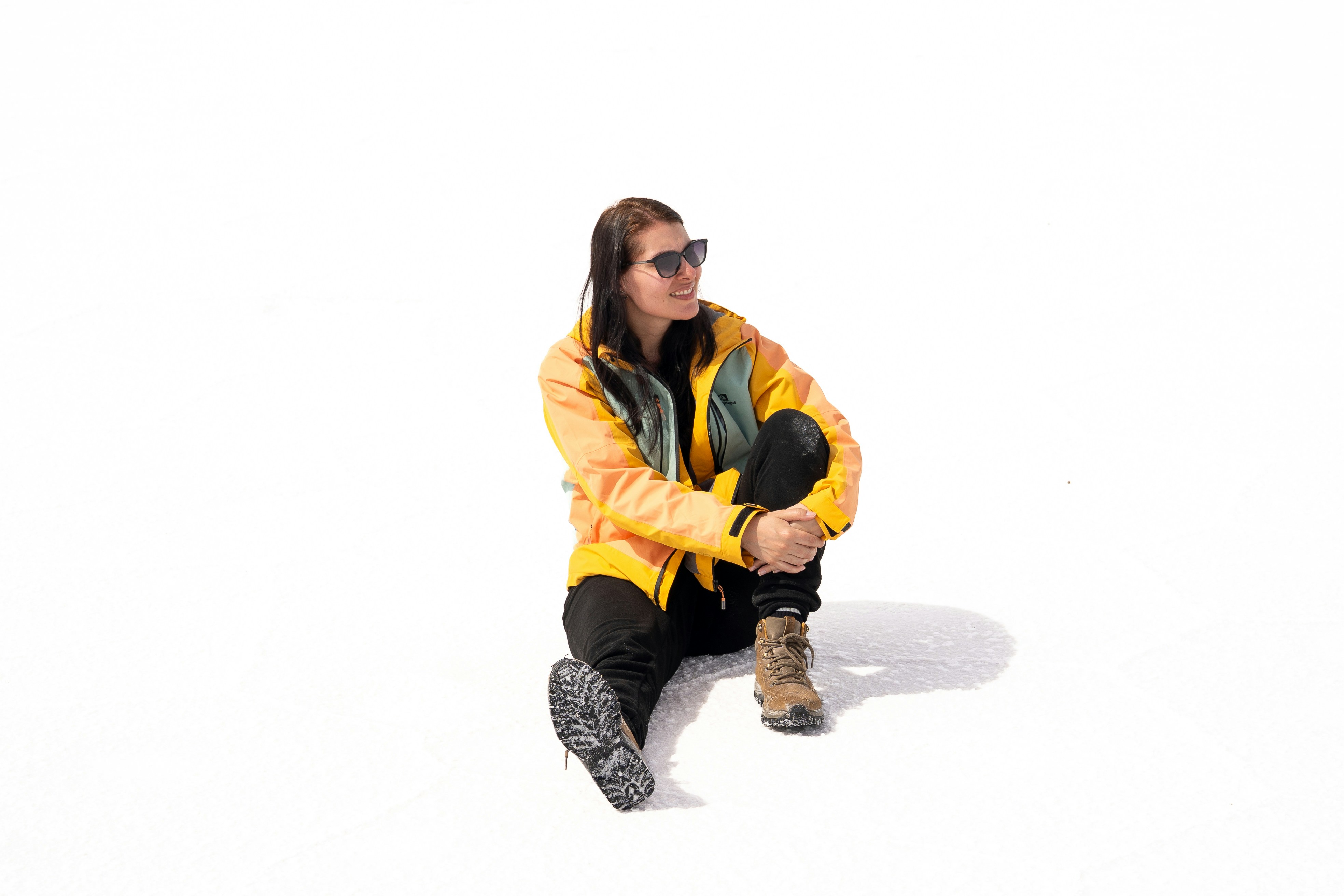 Winter Silence: A Solo Moment in Bright Snow