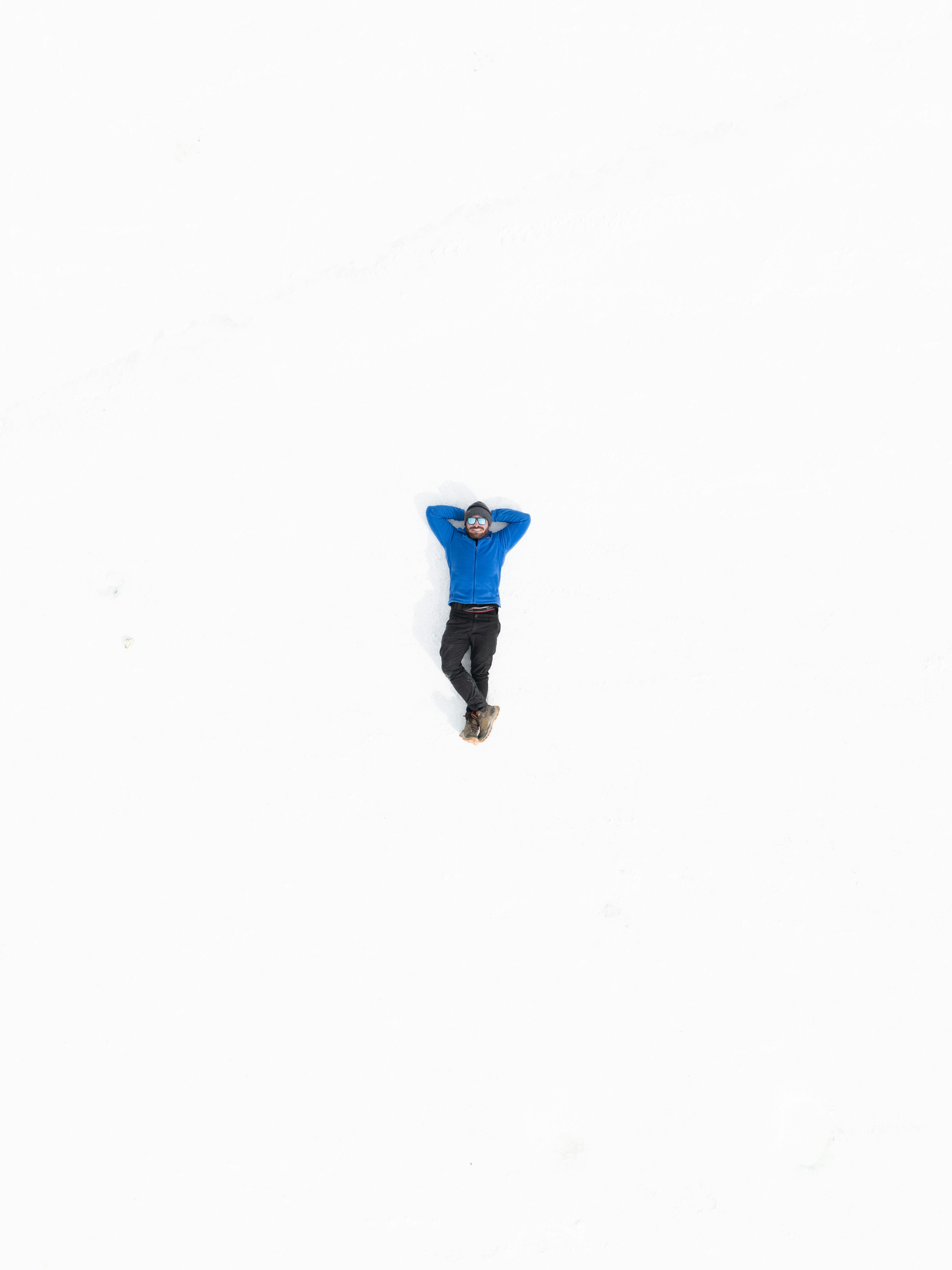 Lone Figure in a White Vastness