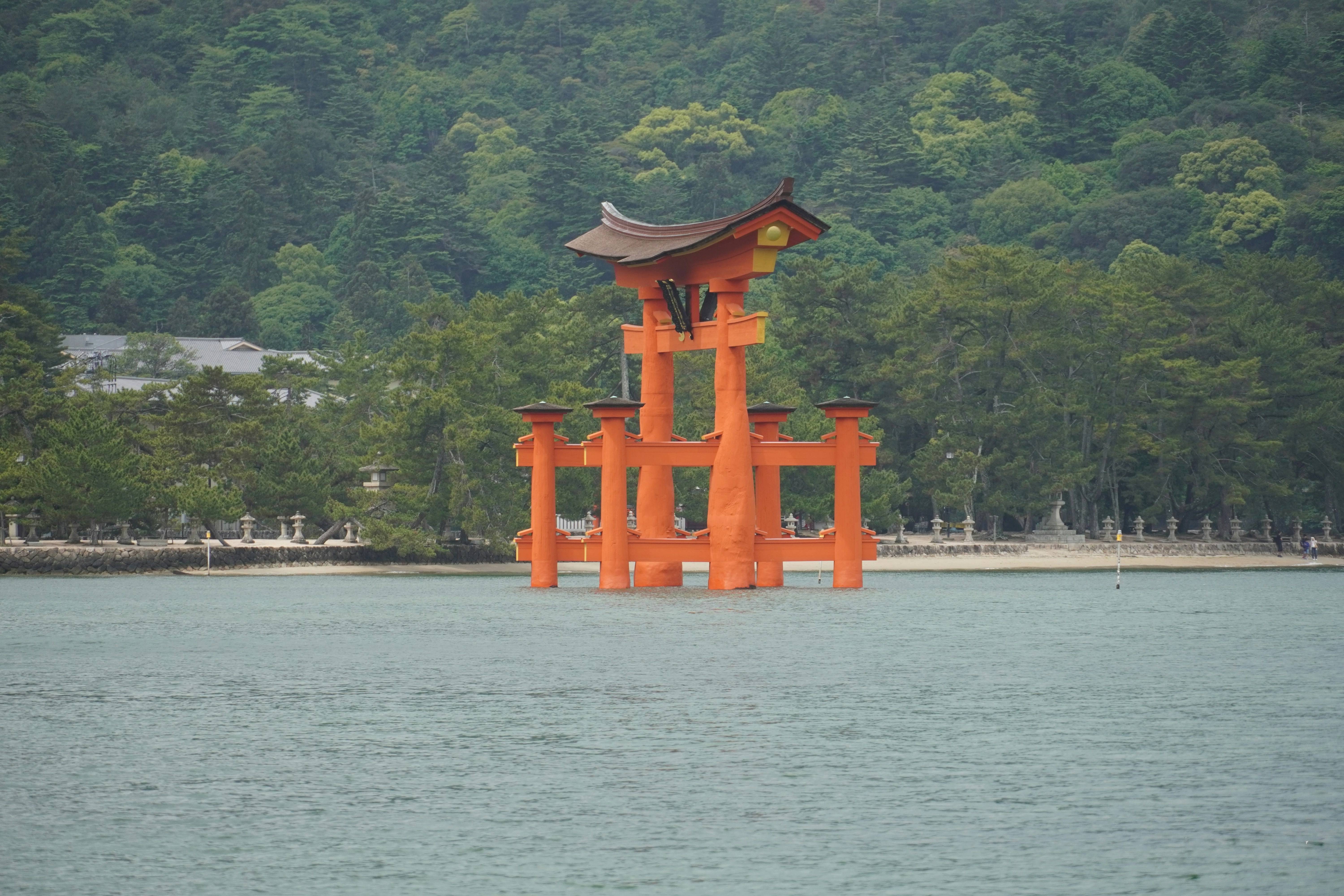 Floating Torii Gateway Amid Tranquil Waters