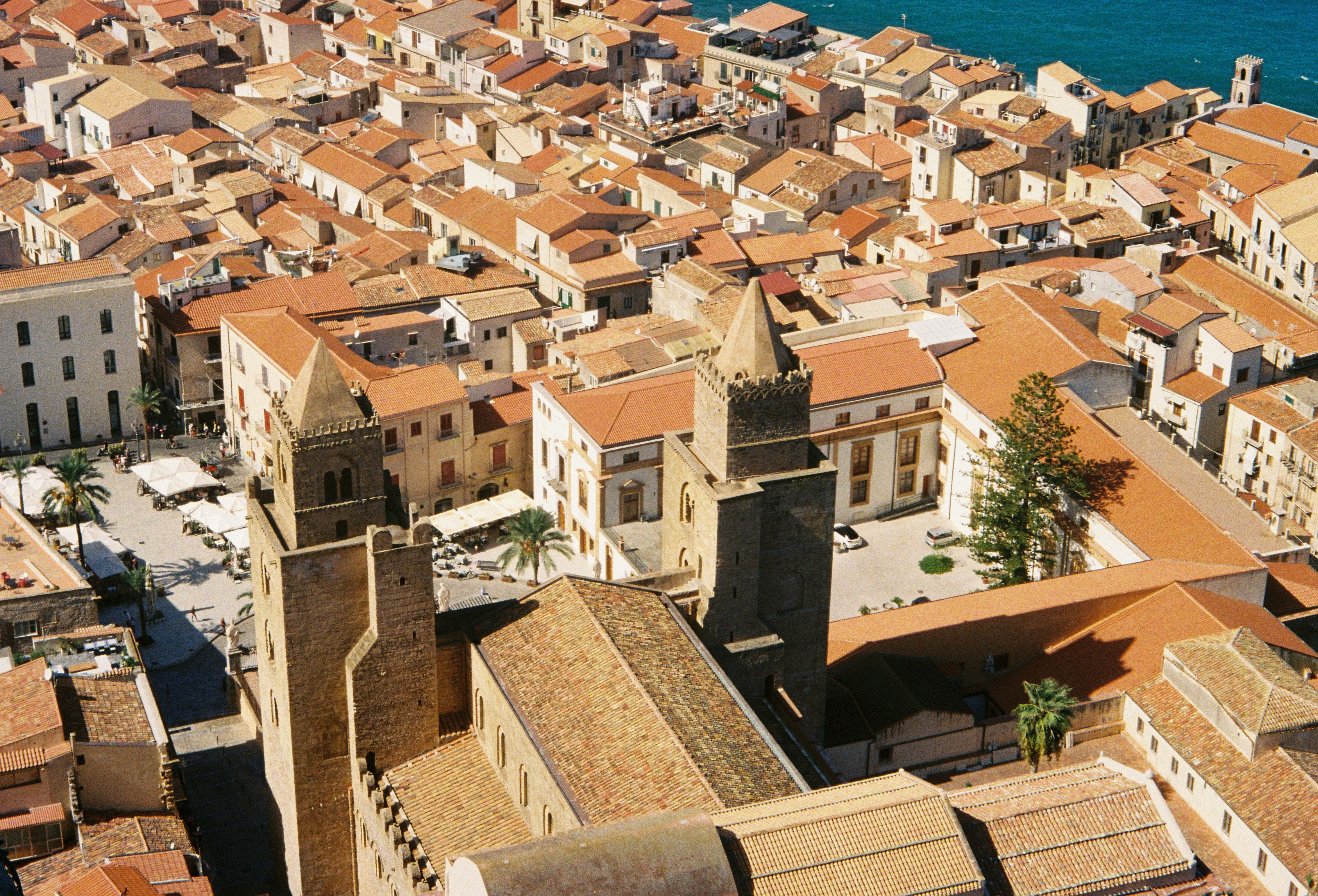 Aerial view of an old european town with rooftops. photo – Free Film ...