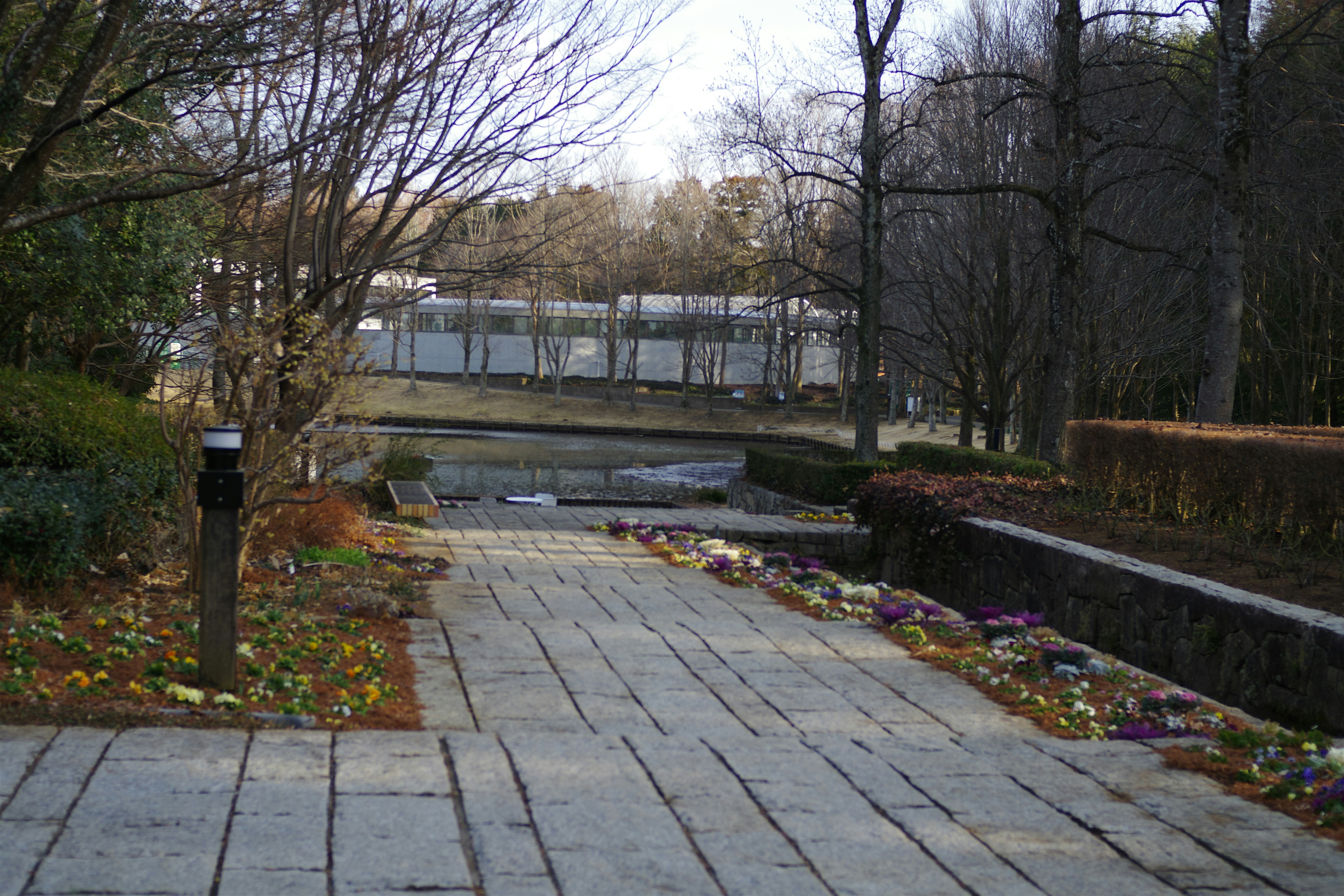 Foto Jalan setapak batu mengarah ke taman. – Gambar Hutan Gratis di ...