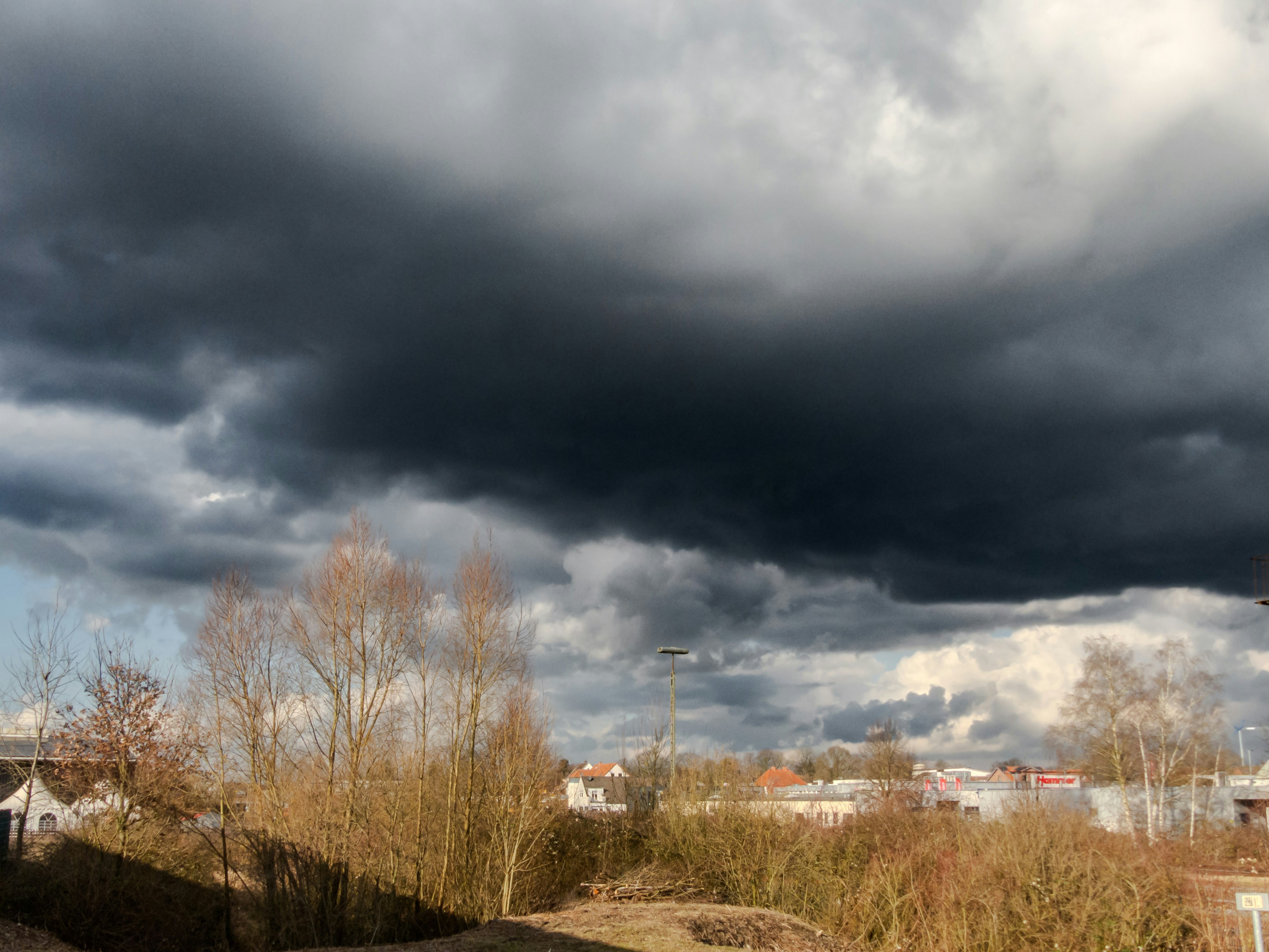 Dramatic Skies Over Quiet Suburb