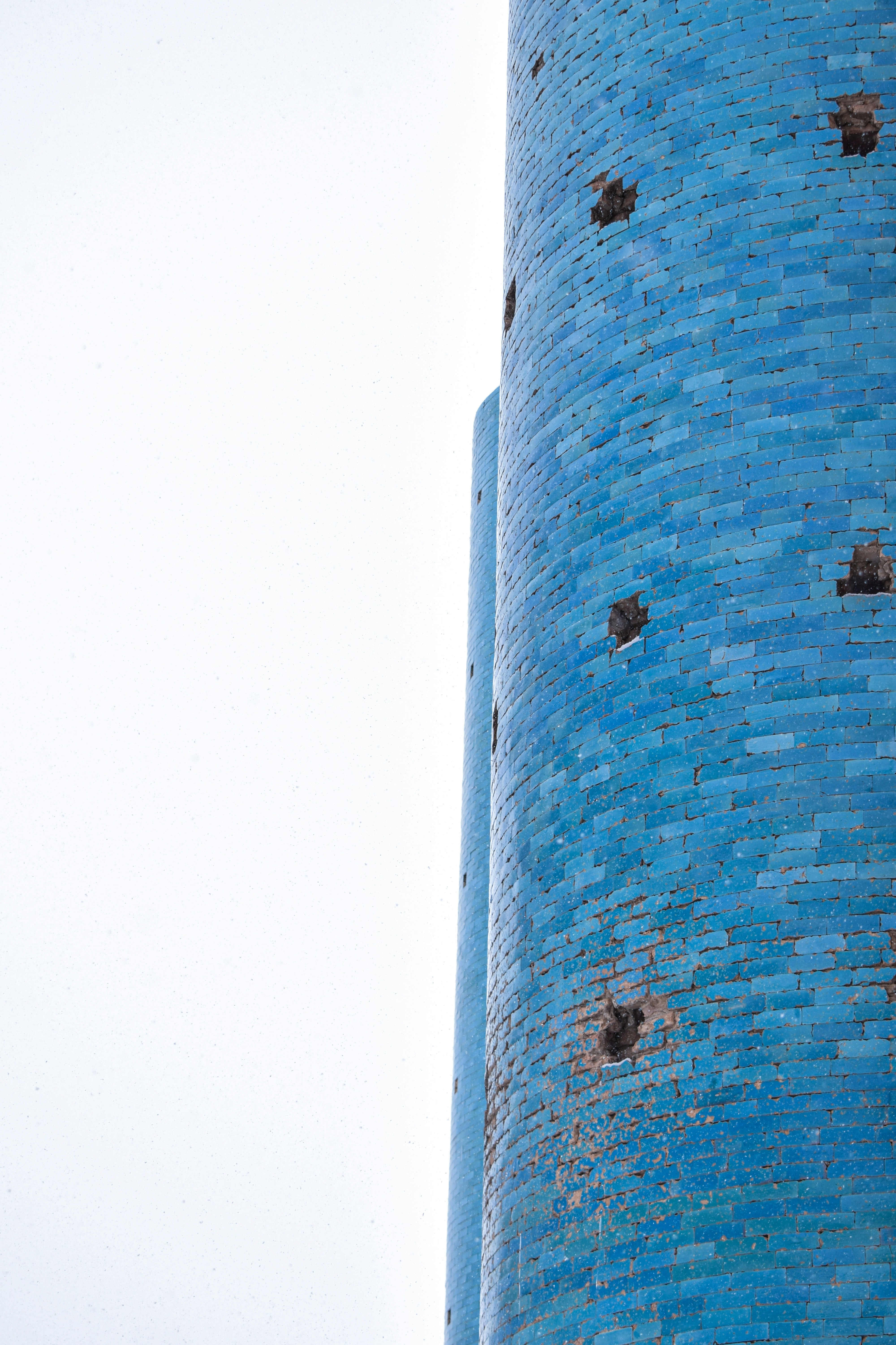 Cerulean Towers: A Study in Texture and Color