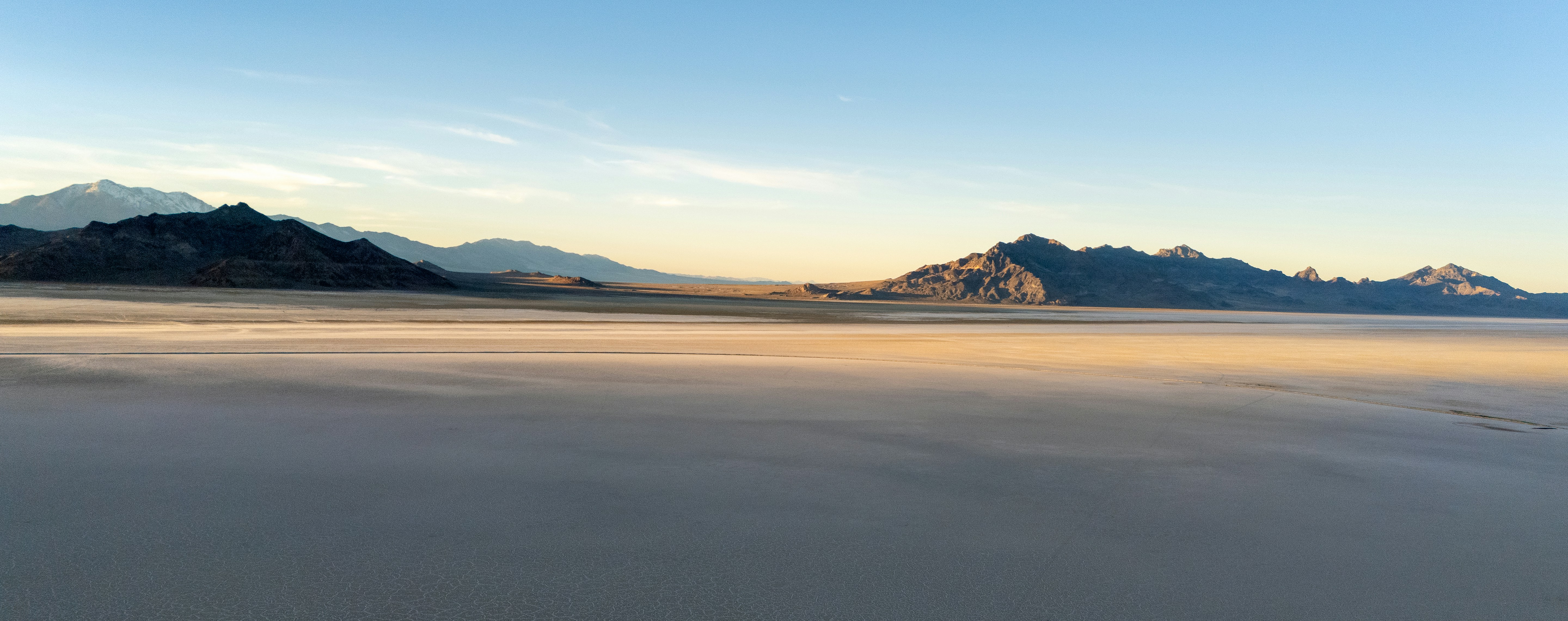 Golden Horizon over Salt Flats