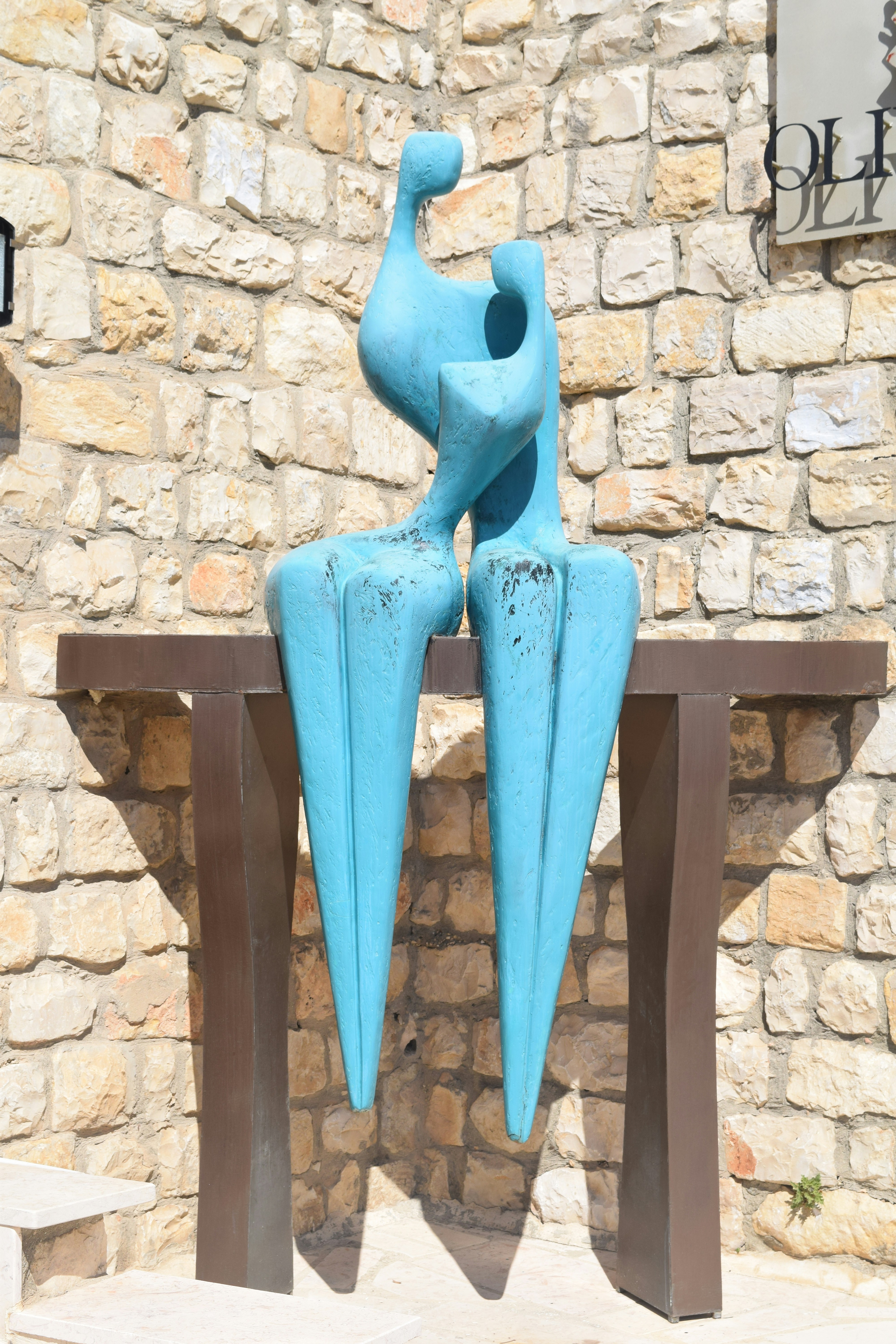 Embrace of Forms: A Harmony in Blue