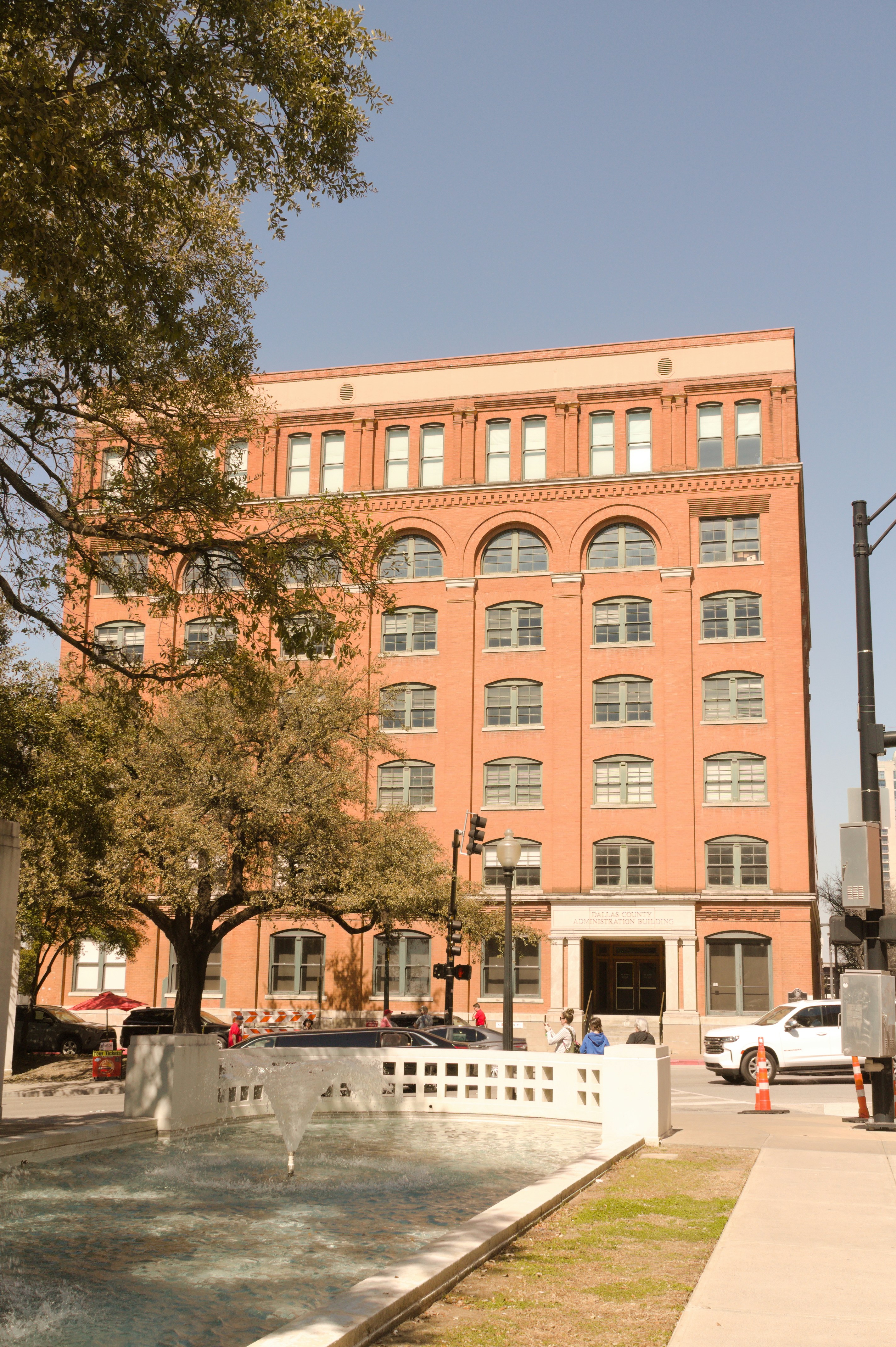 Brick Facade Under Clear Skies