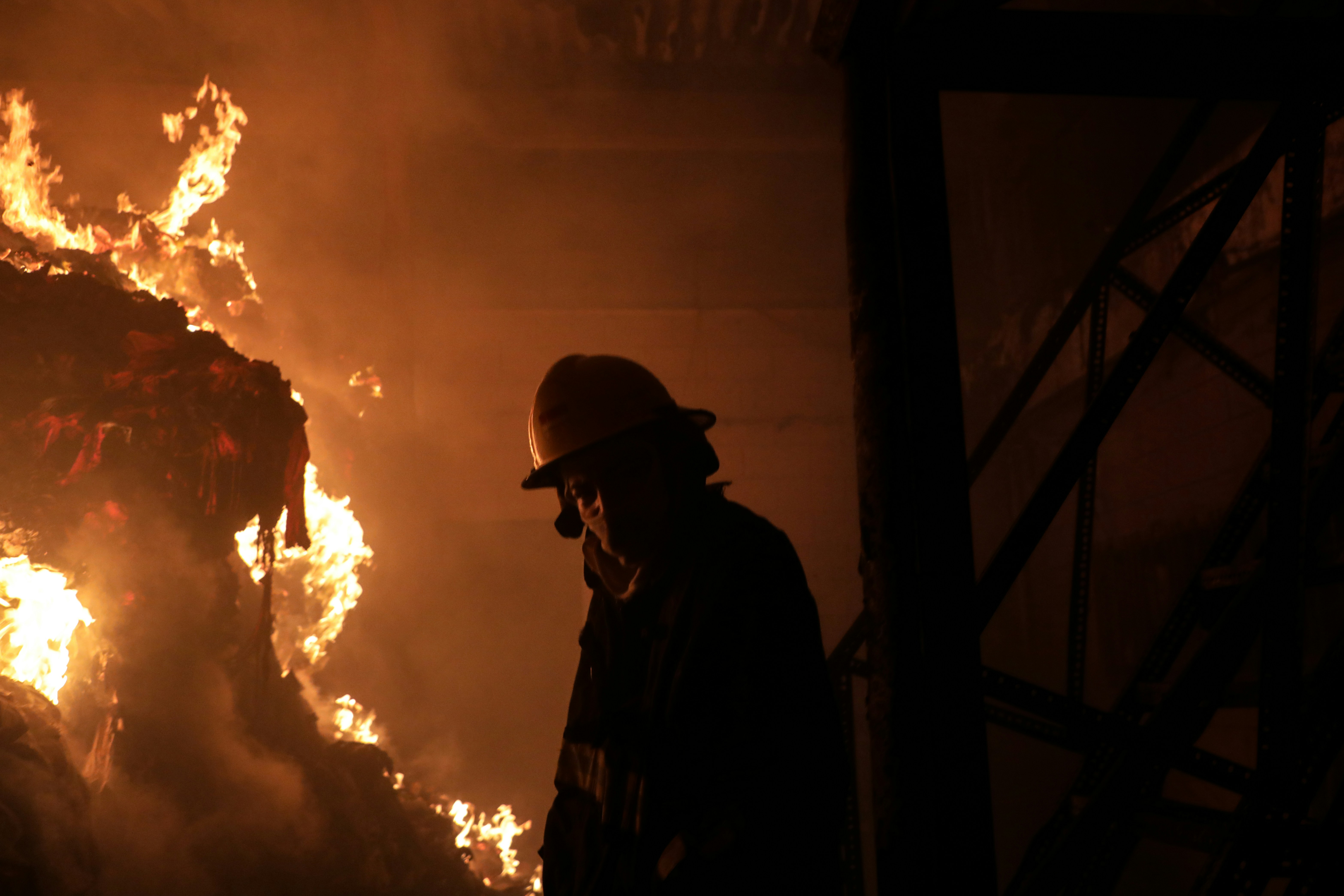 Inferno Shadows: A Firefighter's Vigil
